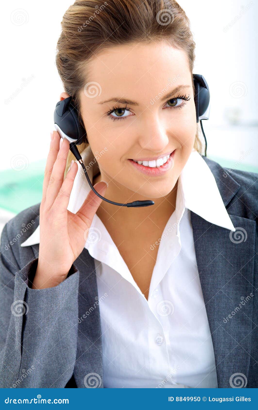Assistant operator stock photo. Image of beautiful, faceess - 8849950