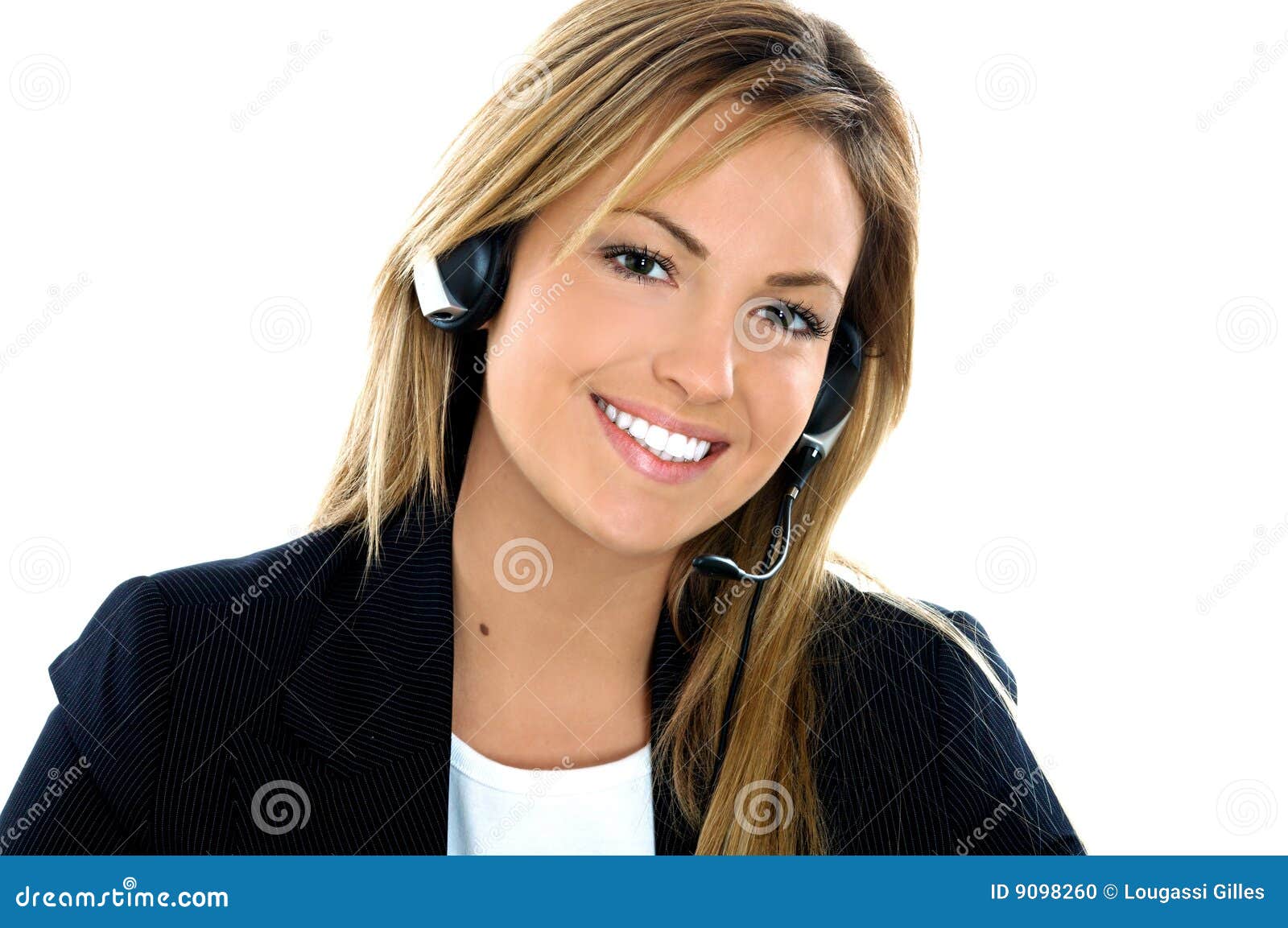 Assistant operator smiling stock photo. Image of assistant - 9098260