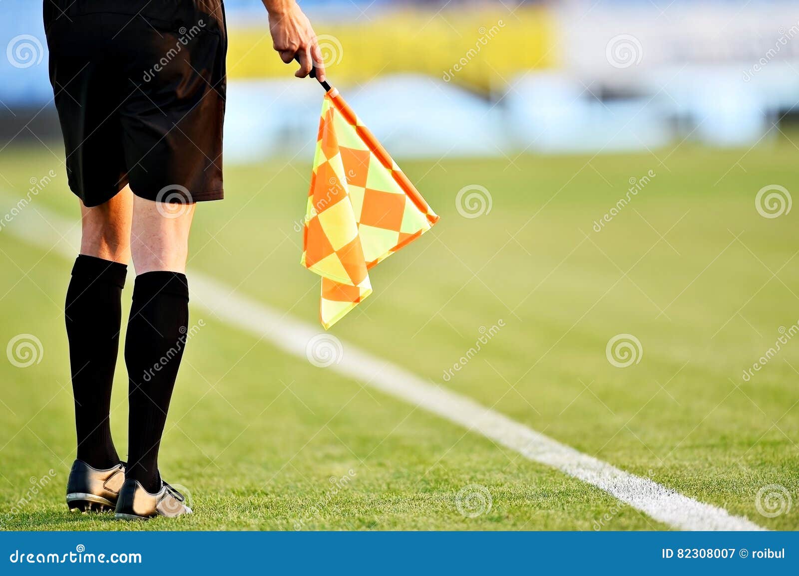Assistant Referee on the Sideline Stock Image - Image of sideline ...