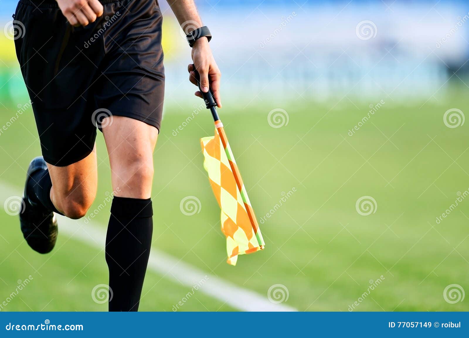 Assistant Referee during Soccer Match Stock Image - Image of action ...