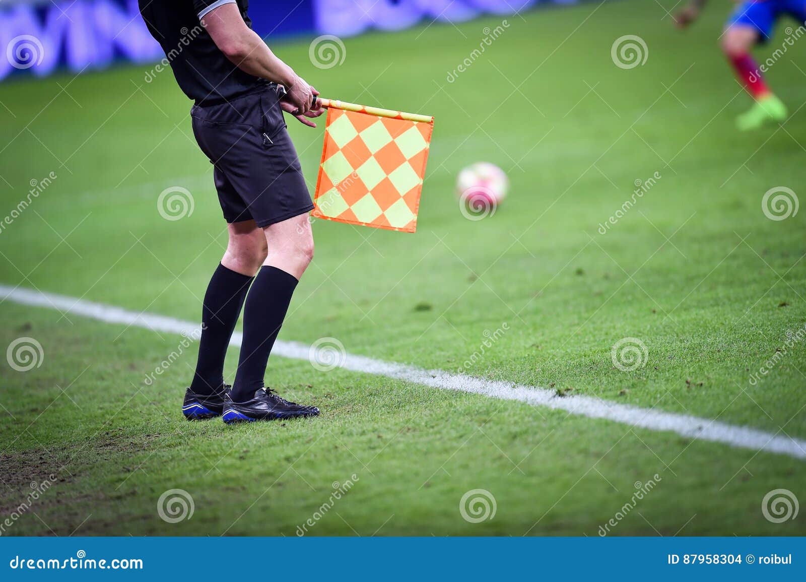 Assistant Referee during Soccer Match Stock Photo - Image of soccer ...