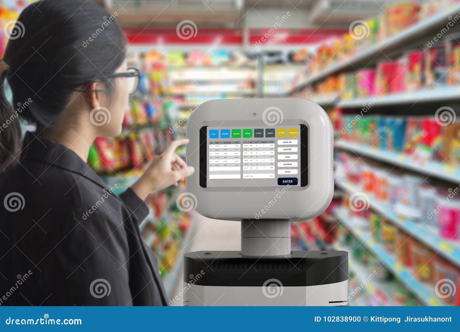 Assistant Robot with Software Stock Photo - Image of automate ...