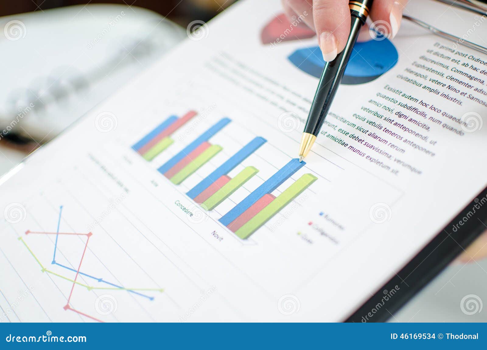 Assistant Showing Graphs To Her Boss Stock Photo - Image of male ...