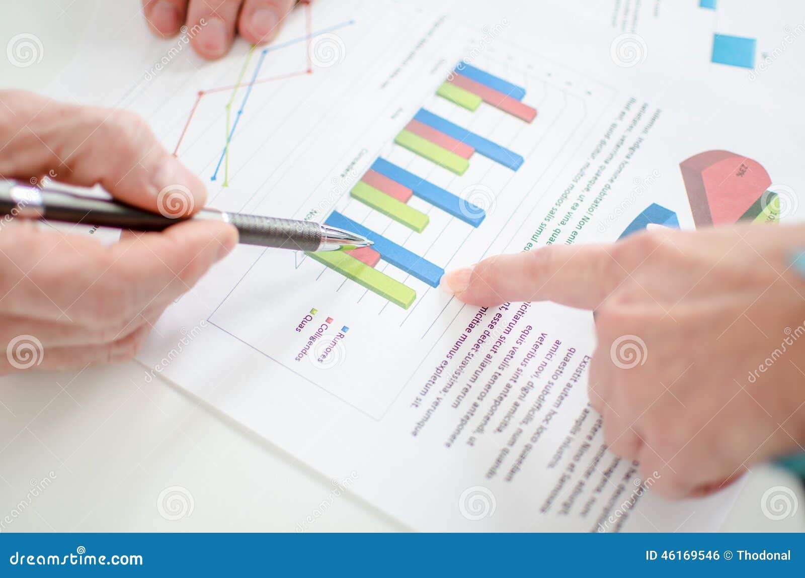 Assistant Showing Graphs To Her Boss Stock Photo - Image of female ...