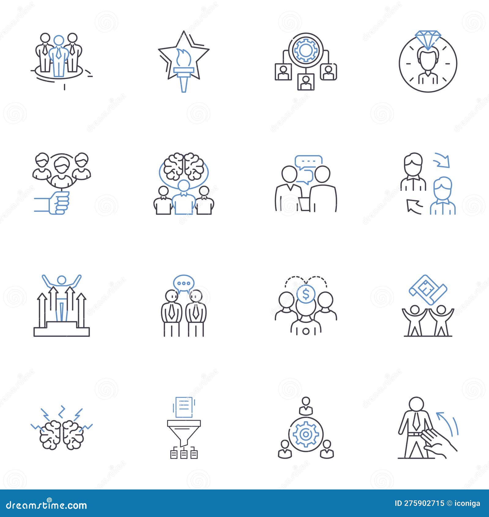 Assistants Line Icons Collection. Help, Support, Administrative ...