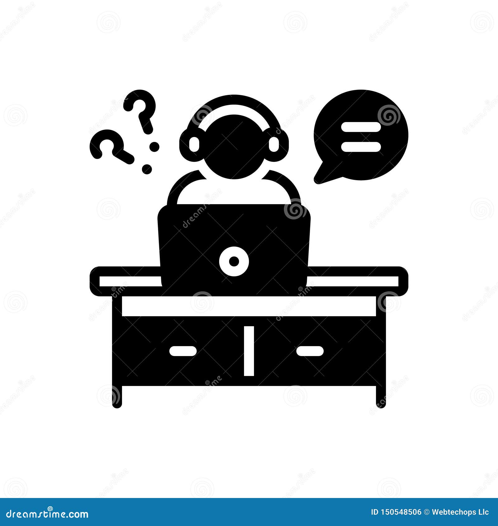 Black Solid Icon for Assisted, Helper and Subsidiary Stock Vector ...