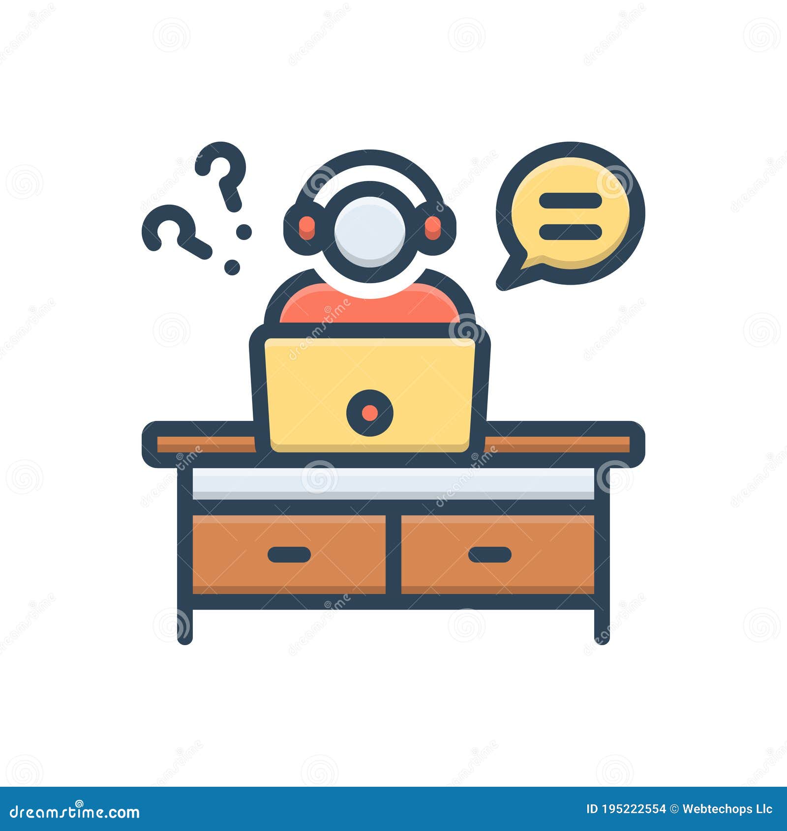 Color Illustration Icon for Assisted, Helper and Subsidiary Stock ...