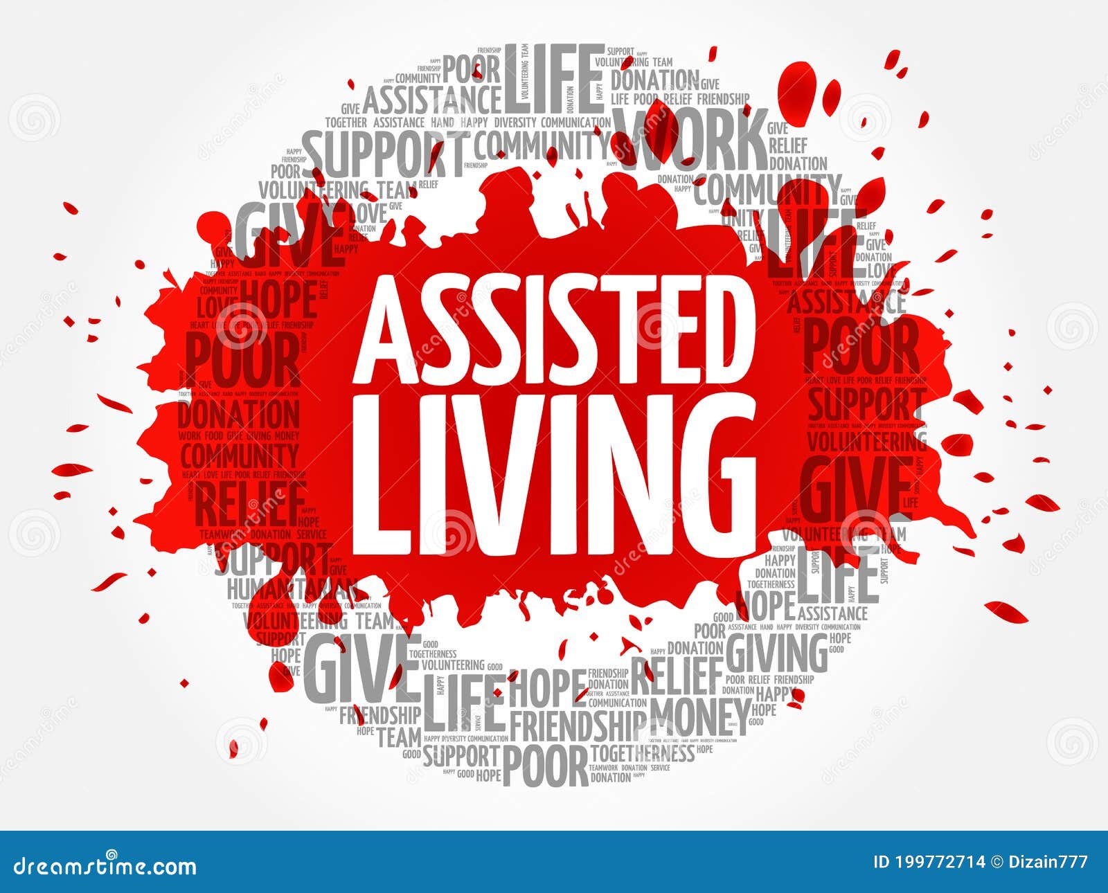 Assisted Living Word Cloud Collage Stock Illustration - Illustration of ...