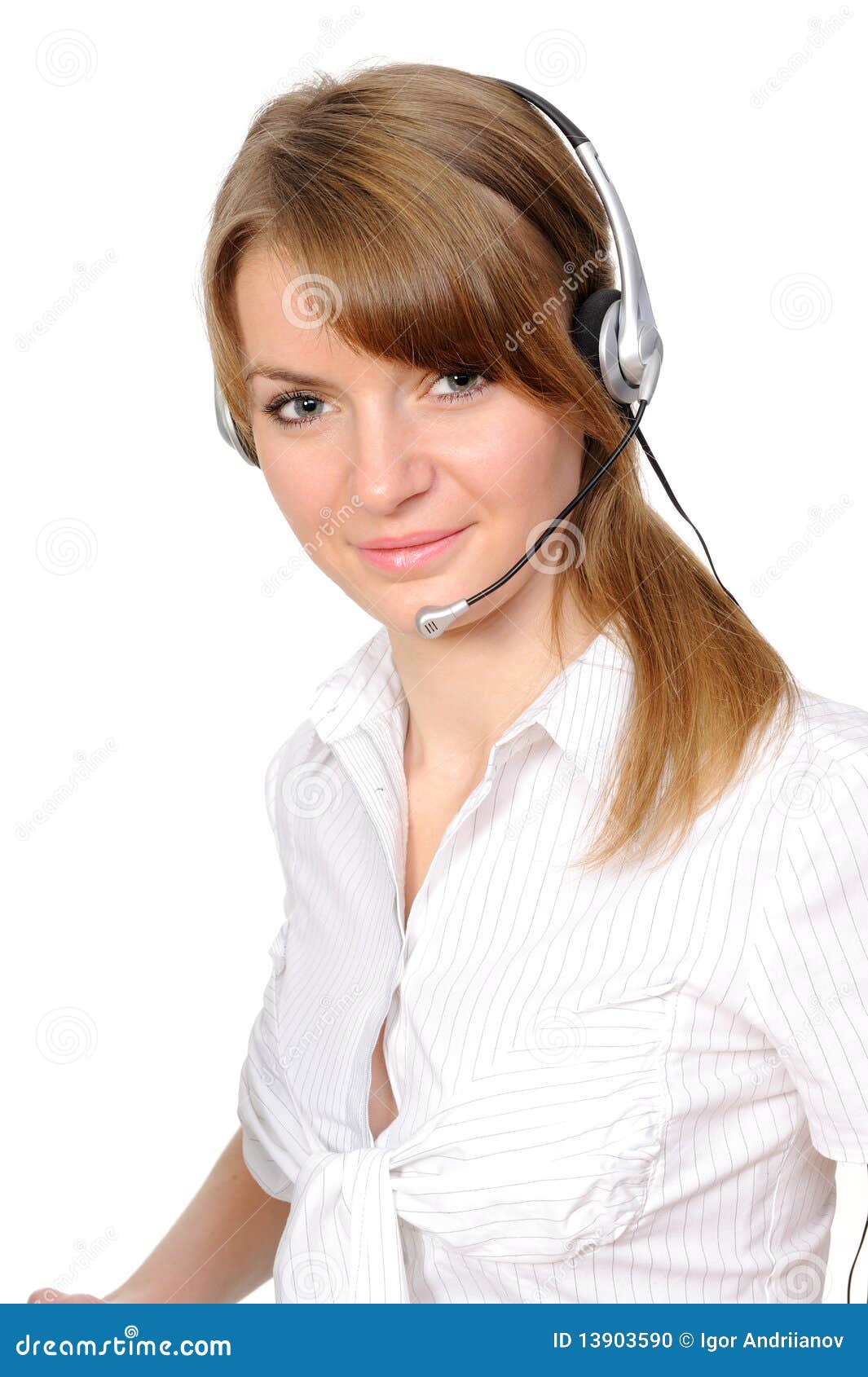 Assistente Tecnico in Cuffia Avricolare. Fotografia Stock - Immagine di ...