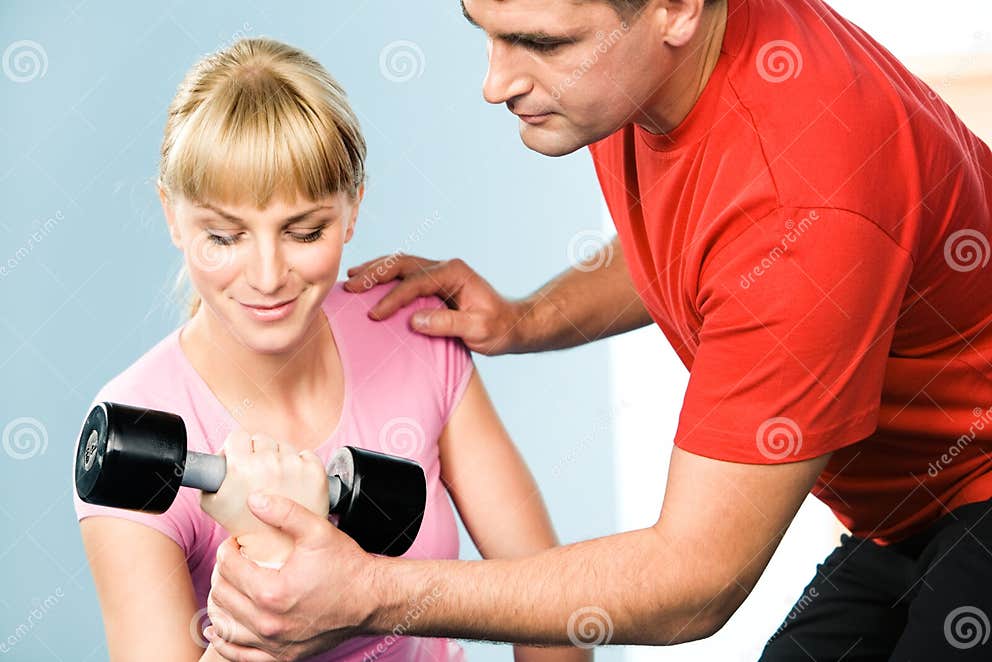 Assisting stock image. Image of closeup, muscles, looking - 5500719