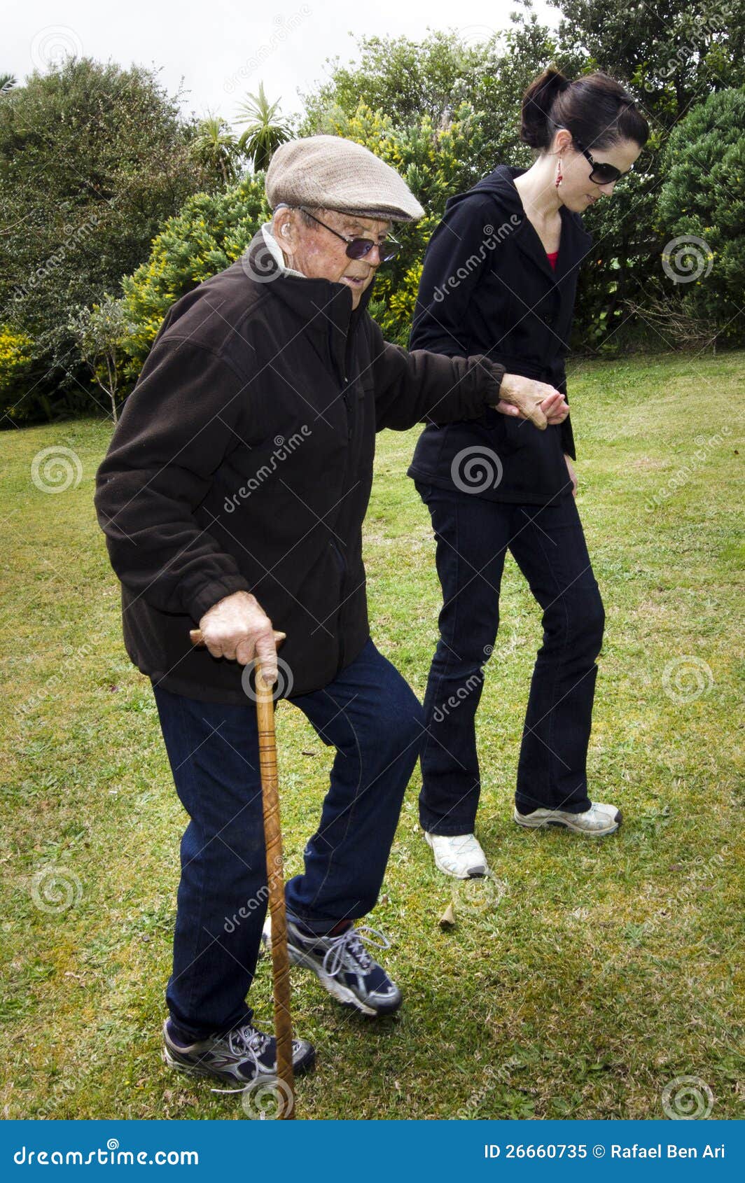 Assisting and Helping Elderly People Stock Image - Image of daughter ...