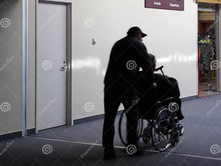 Assisting the Physically Challenged Stock Image - Image of terminal ...