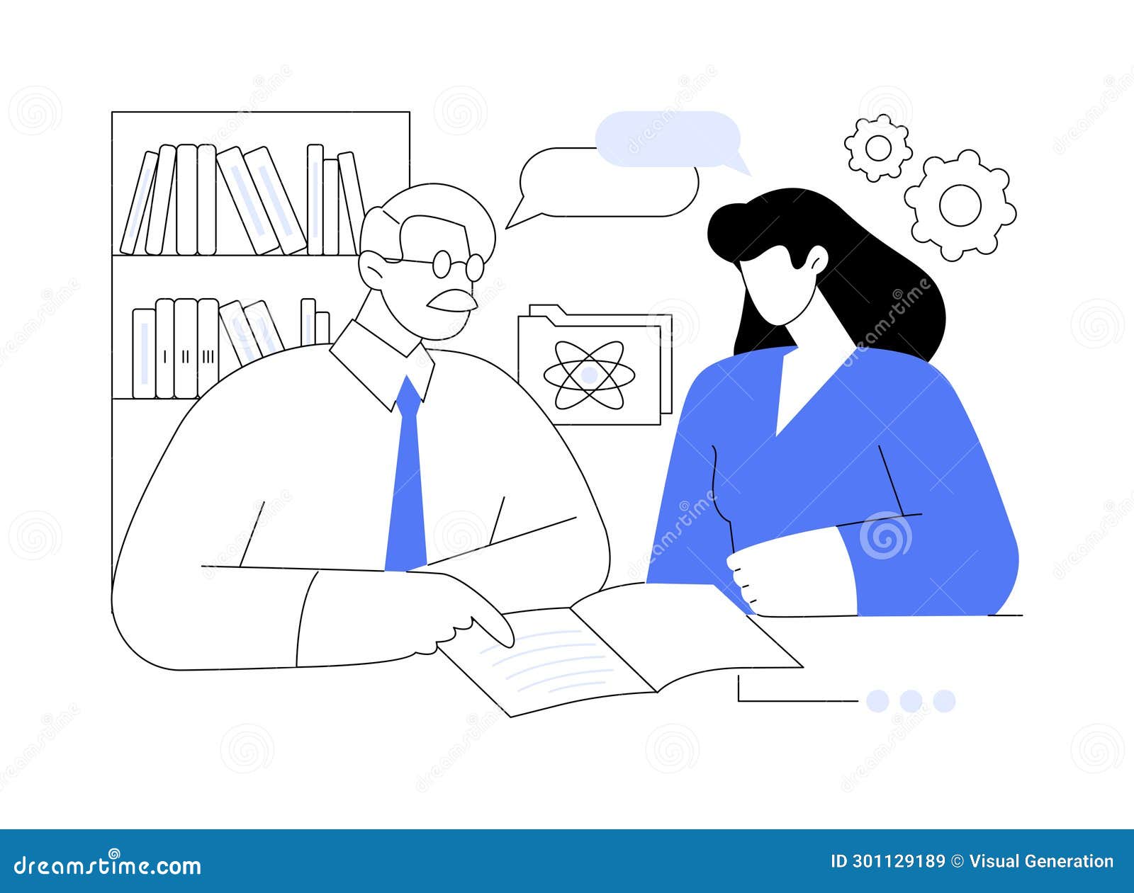 Assisting with Theory Isolated Cartoon Vector Illustrations. Stock ... Assisting with Theory Isolated Cartoon Vector Illustrations. Stock ...