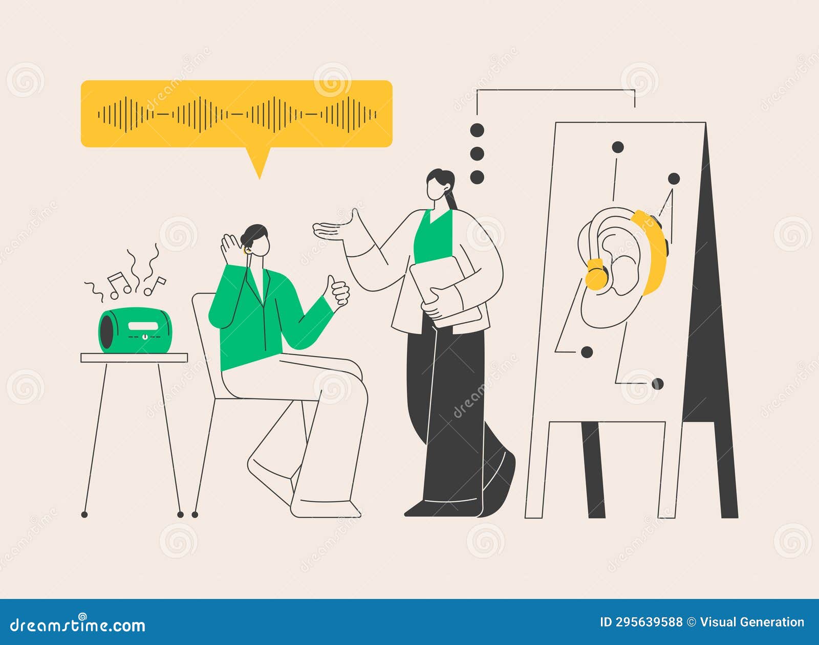 Assistive Hearing Device Abstract Concept Vector Illustration. Stock ...
