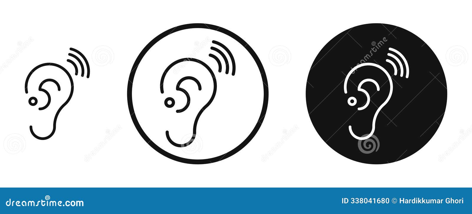 Assistive Listening Systems Icon Linear Logo Mark In Black And White ...