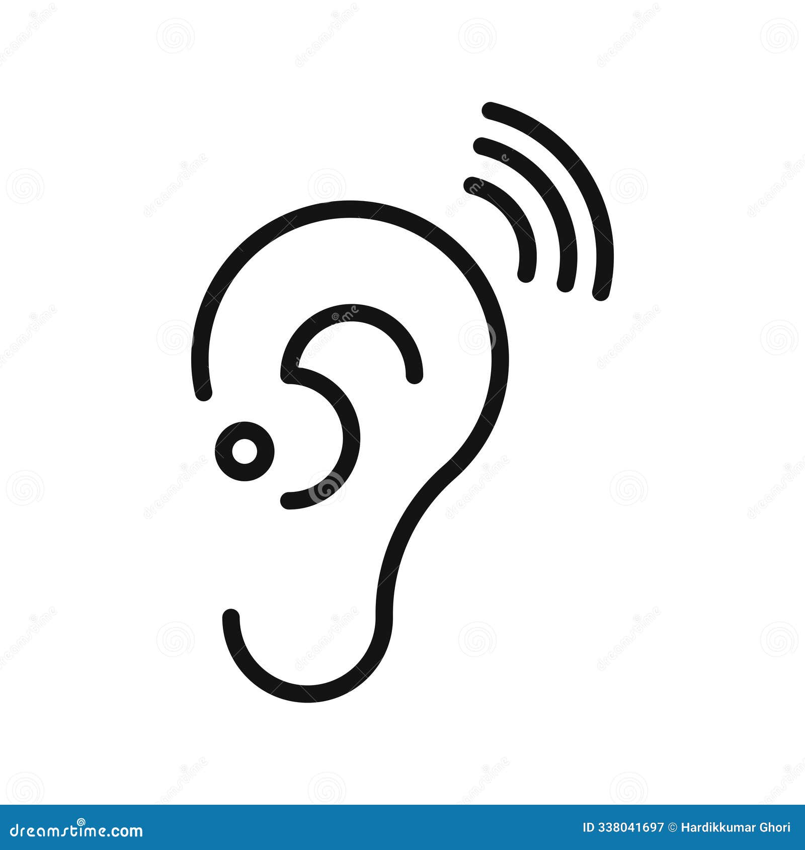 Assistive Listening Systems Icon Linear Logo Mark In Black And White ...