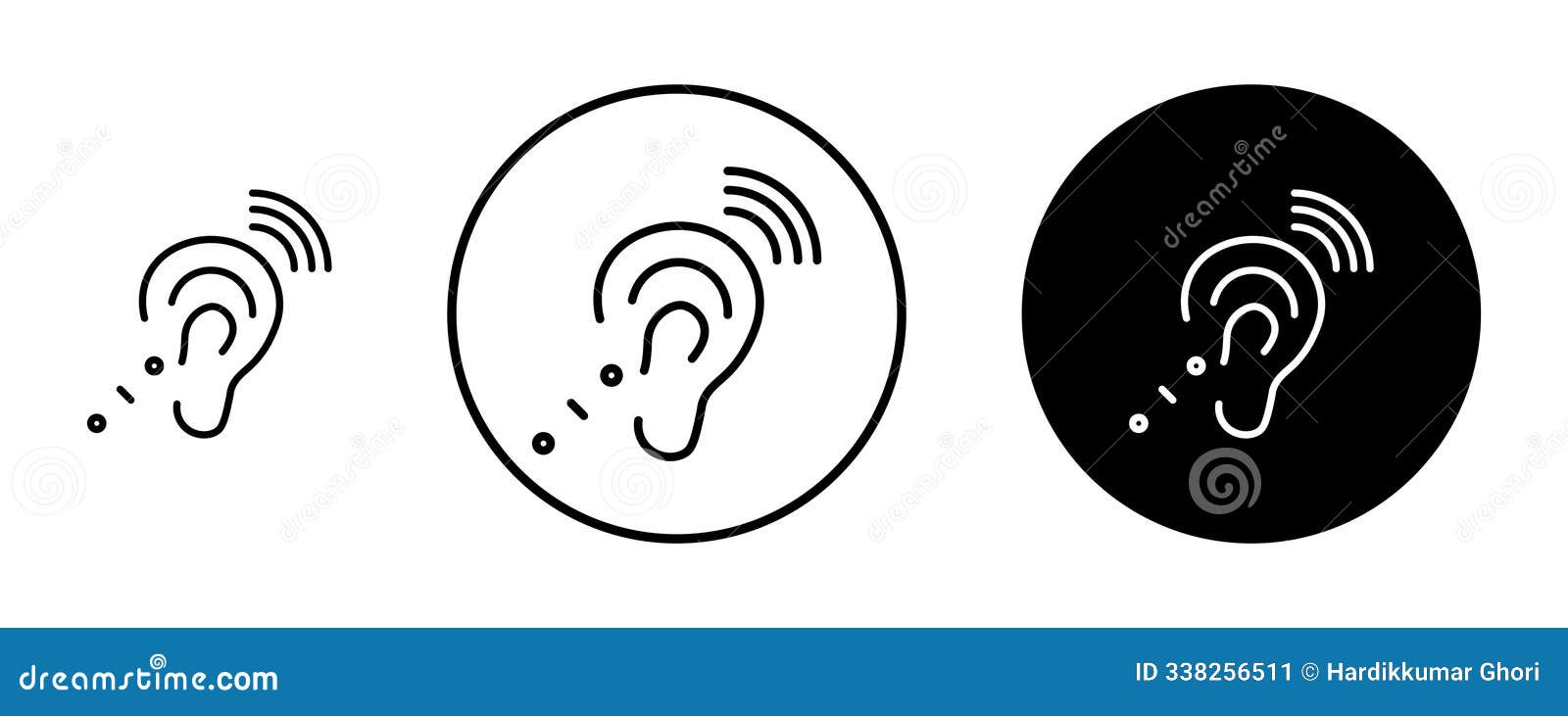 Assistive Listening Systems Icon Linear Logo Mark In Black And White ...
