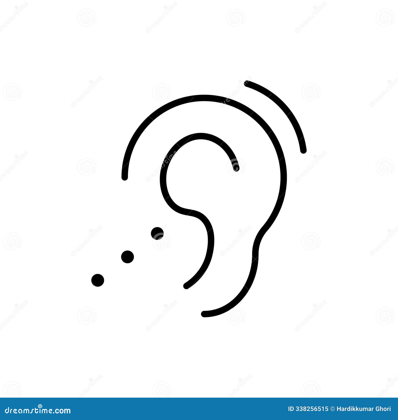 Assistive Listening Systems Icon Linear Logo Mark In Black And White ...