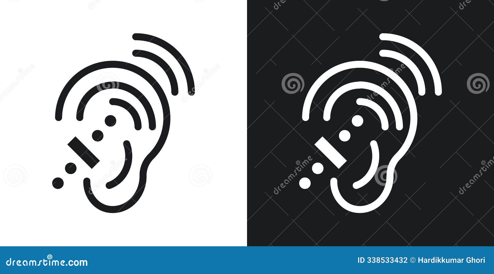 Assistive Listening Systems Icon Linear Logo Mark In Black And White ...