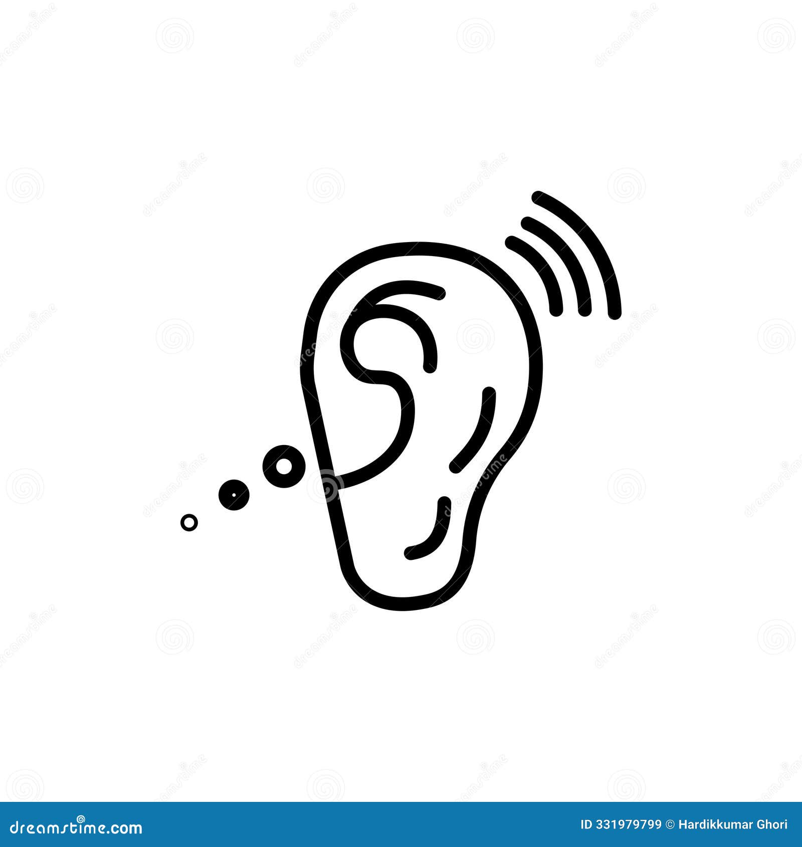 Assistive Listening Systems Icon Linear Logo Mark In Black And White ...