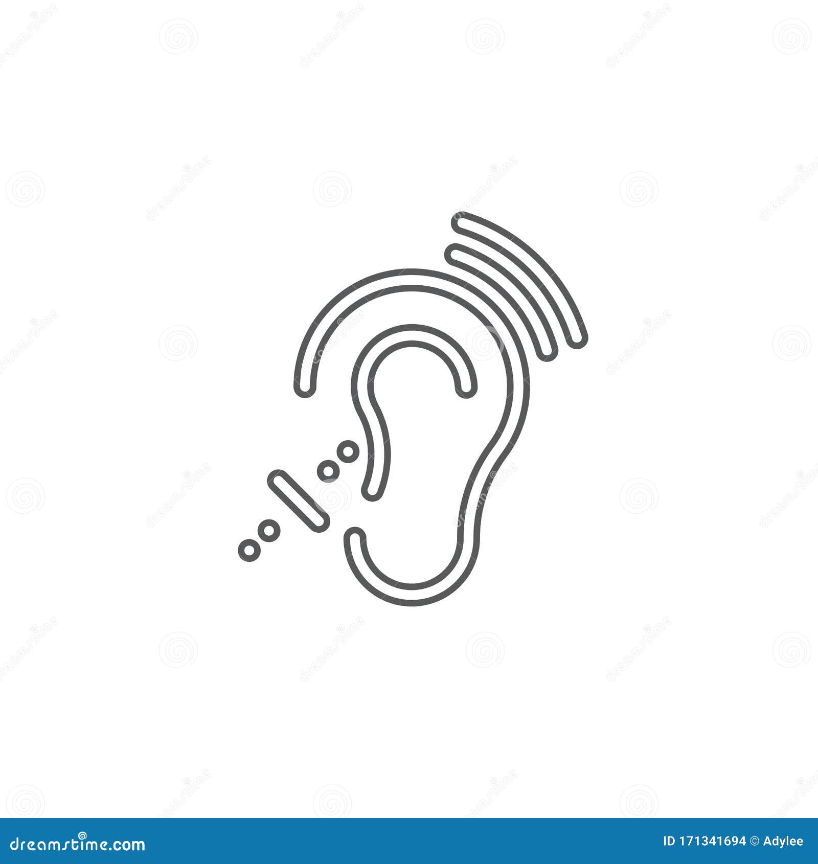 Assistive Listening Systems Symbol. Deafness Vector Icon Isolated on ...