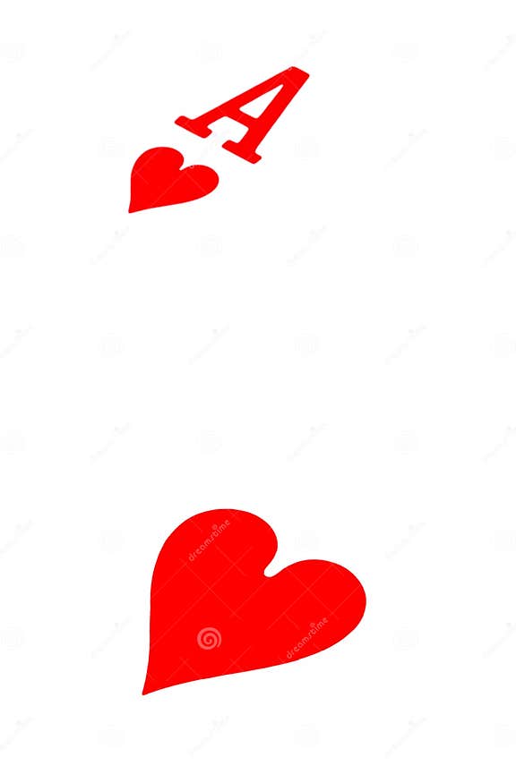 Asso dei cuori immagine stock. Immagine di gioco, svago - 1708851