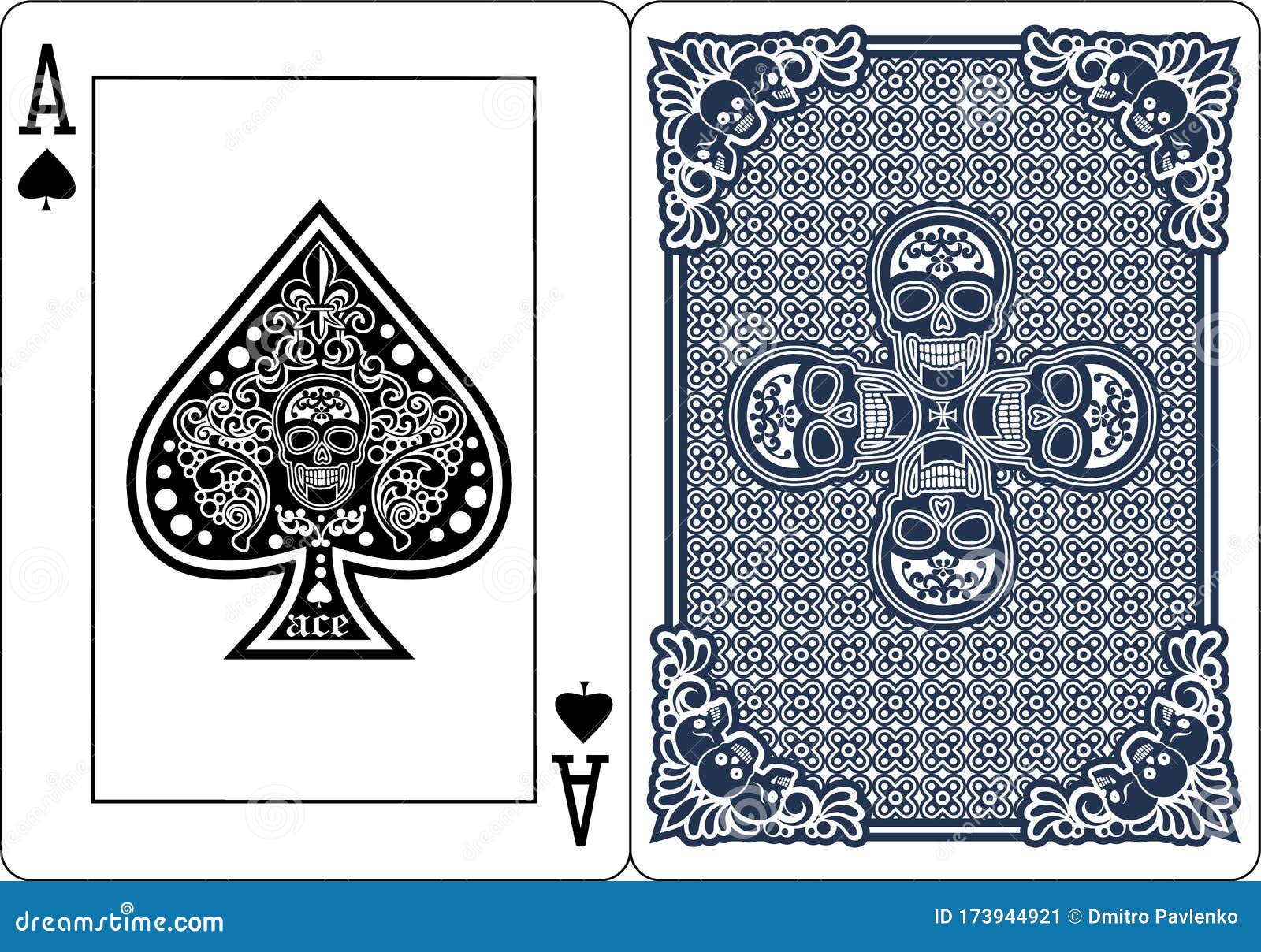 Asso di picche illustrazione vettoriale. Illustrazione di diamante ...
