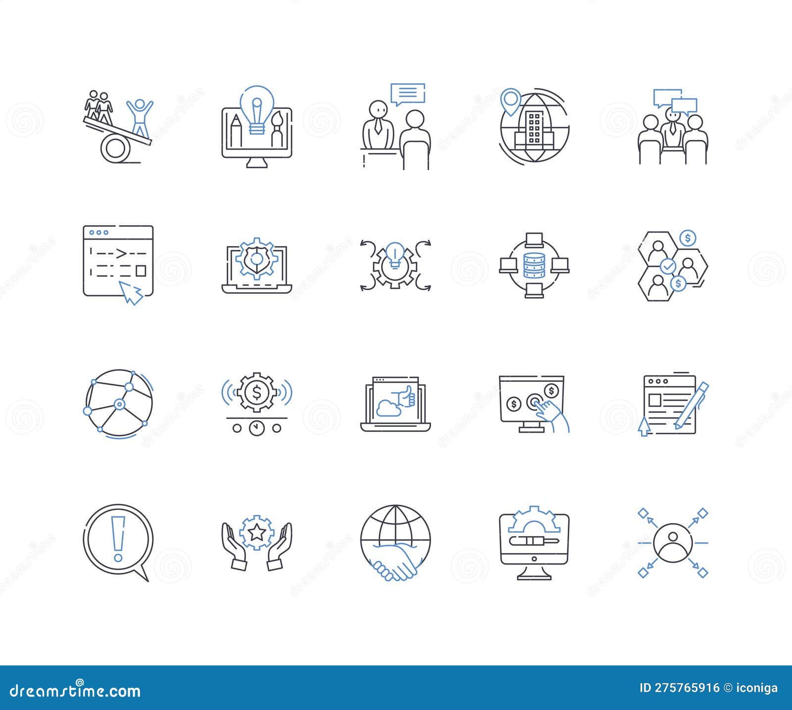 Association Line Icons Collection. Unity, Group, Membership ...