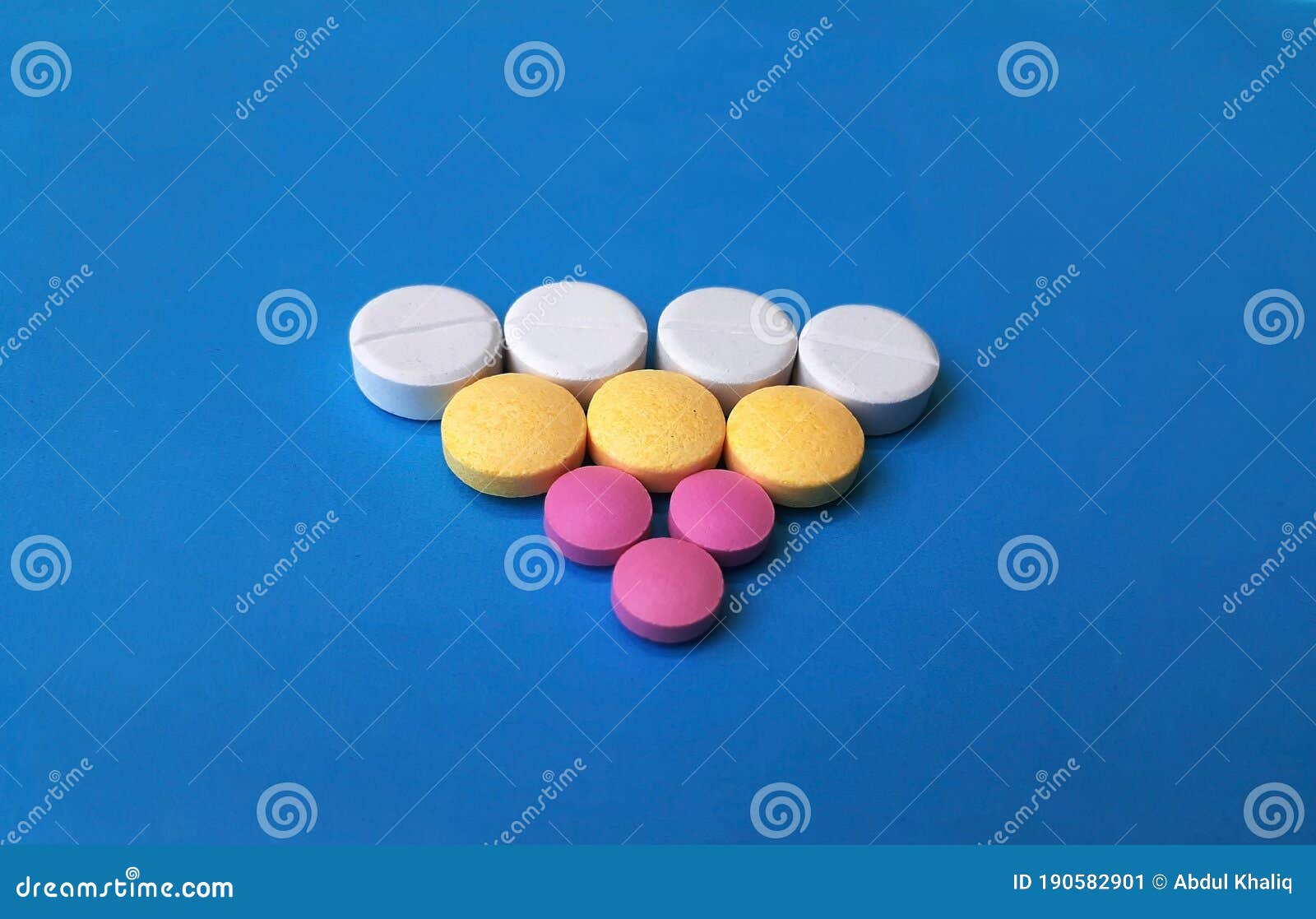Assortative Triangular Pattern of Med Pills and Capsules Stock Image ...