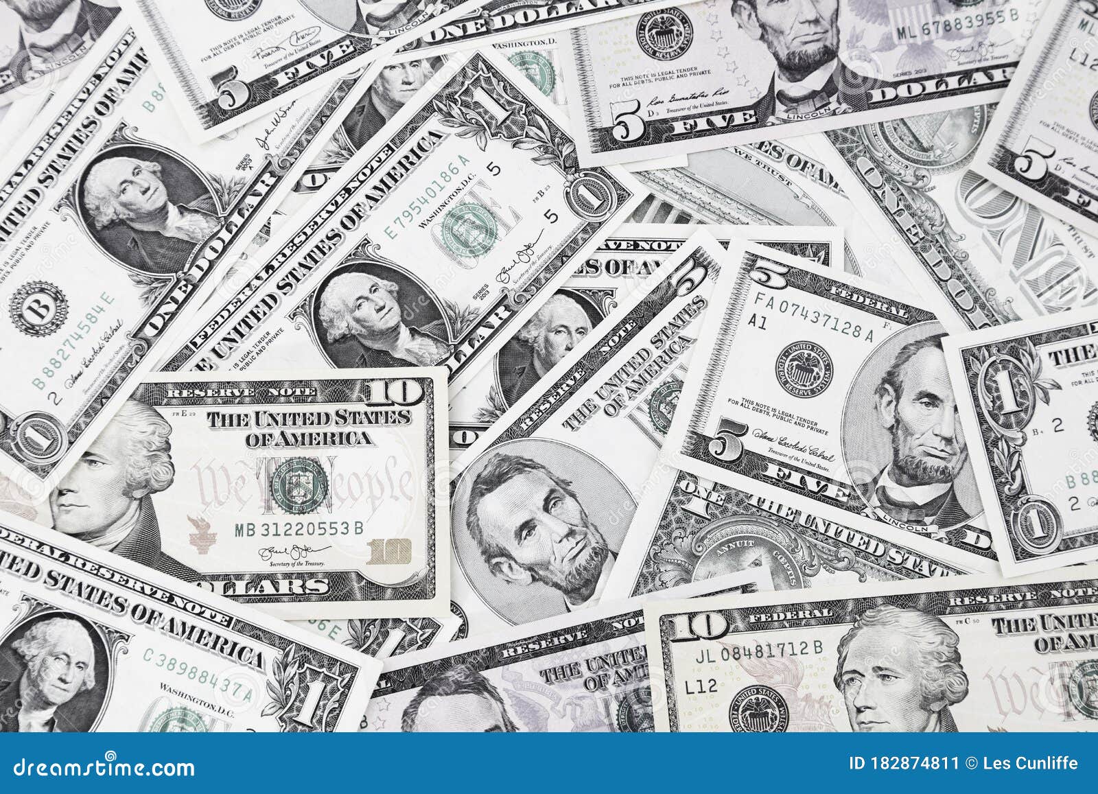Assorted American Banknotes Stock Image - Image of loan, bank: 182874811