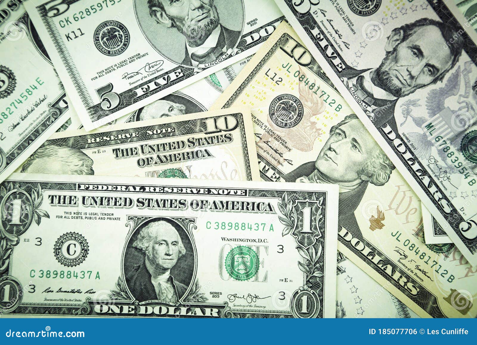 Assorted American Banknotes Stock Photo - Image of finance, business ...