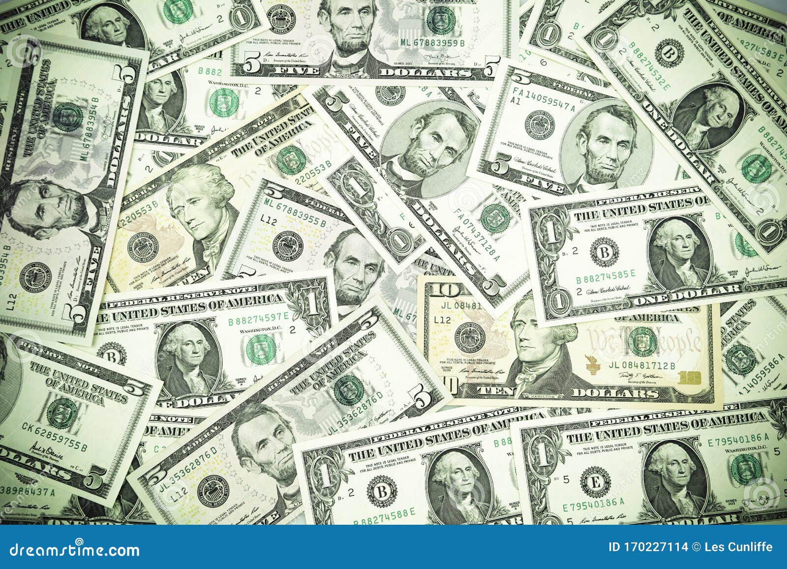 Assorted American Banknotes Stock Photo - Image of closeup, profit ...