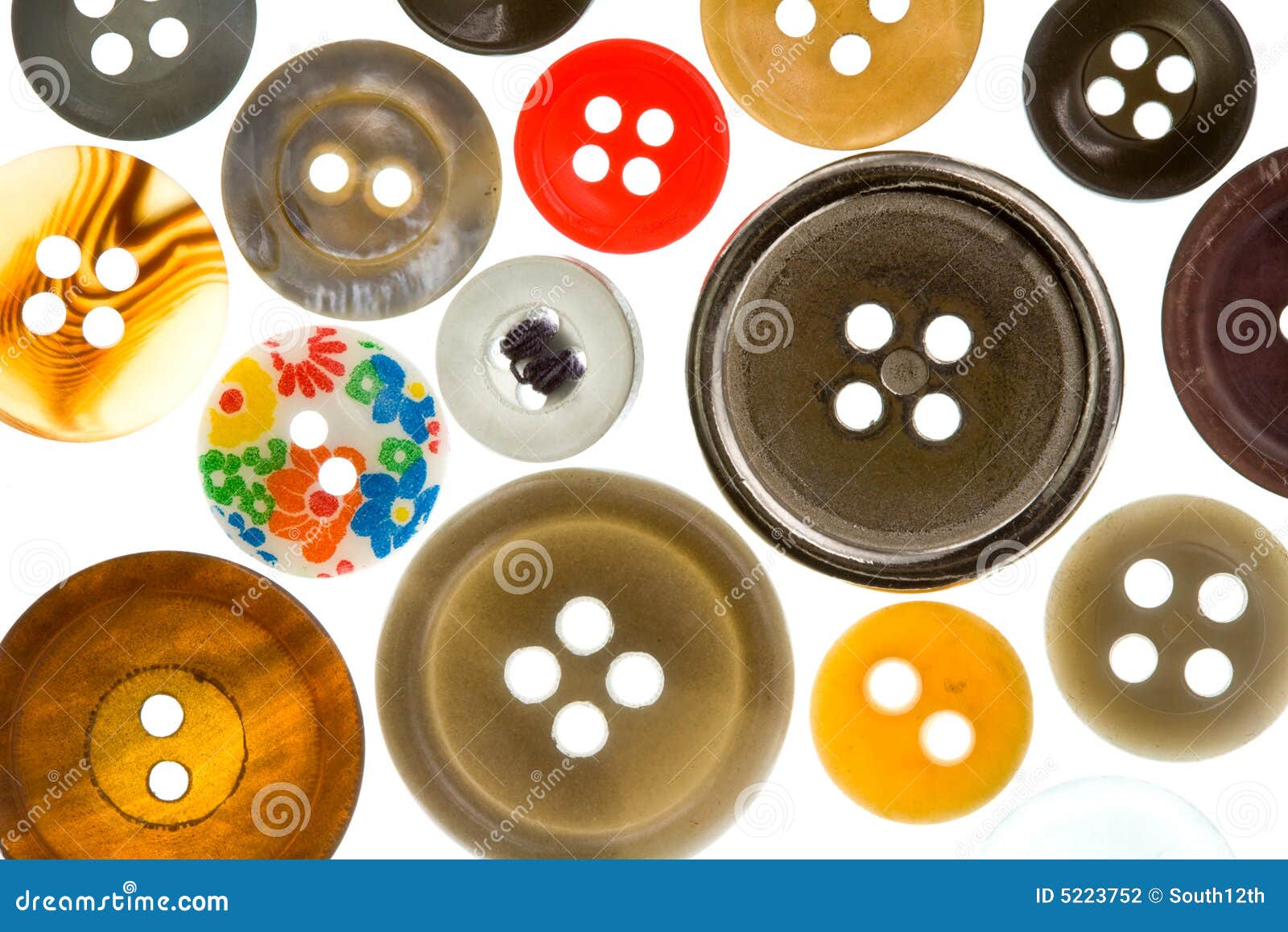 Assorted Antique Buttons stock photo. Image of fastener - 5223752
