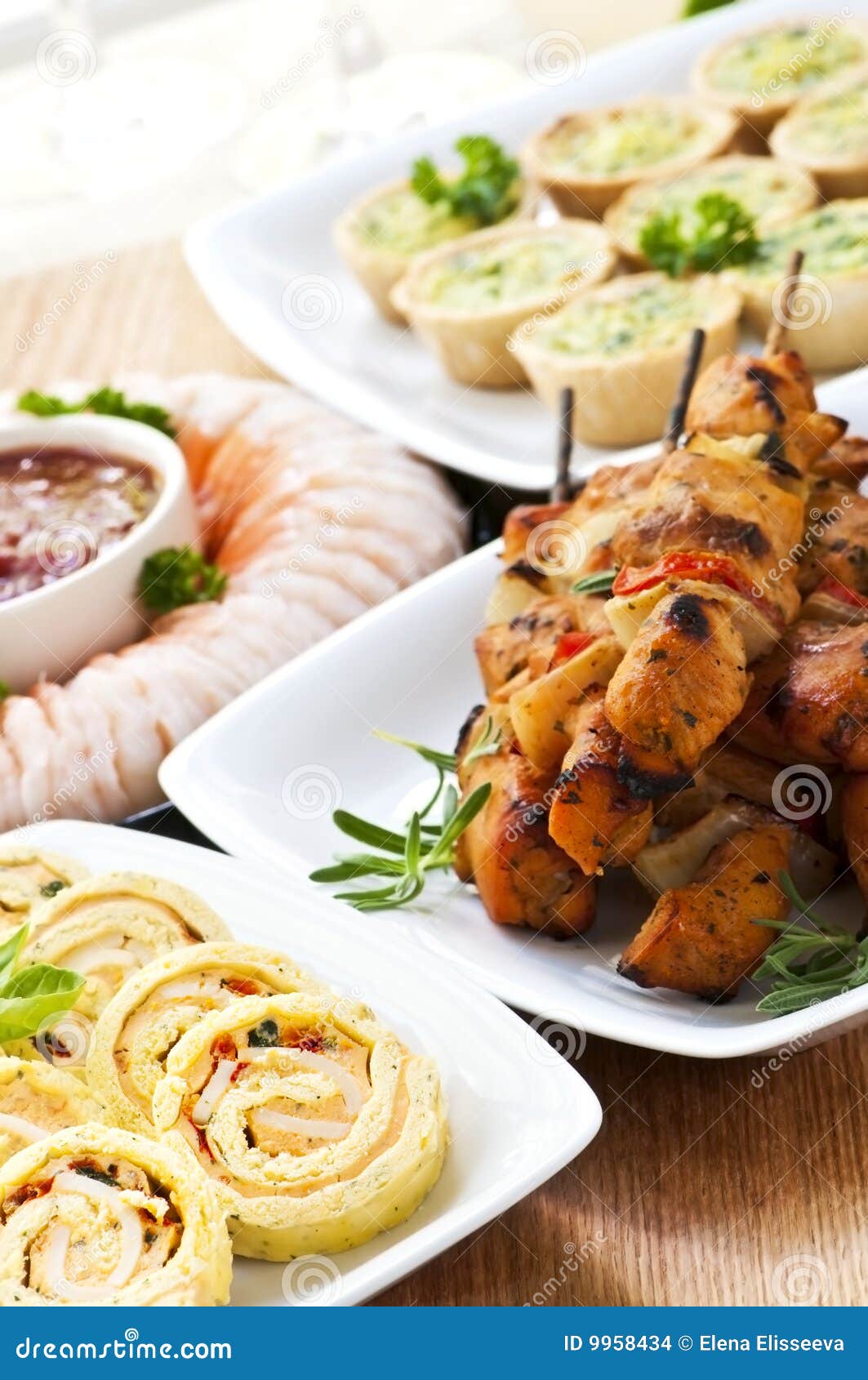 Assorted appetizers stock photo. Image of morsels, assorted - 9958434