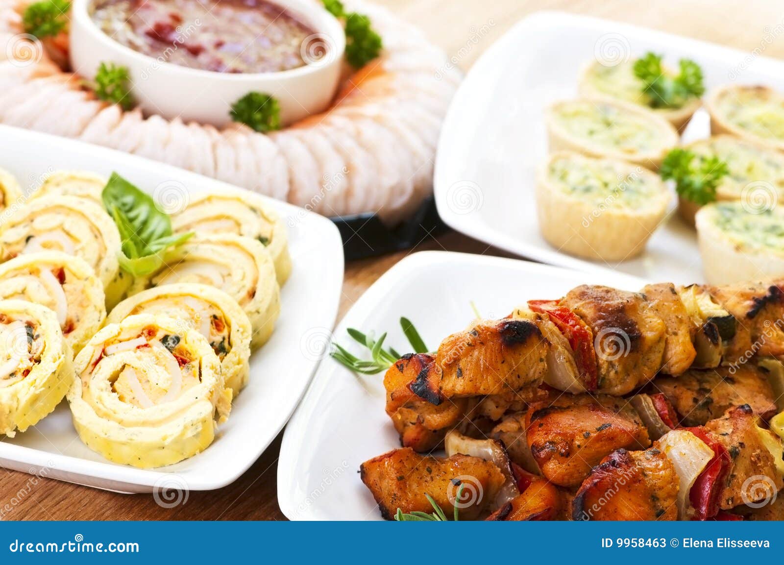 Assorted appetizers stock image. Image of dish, morsels - 9958463