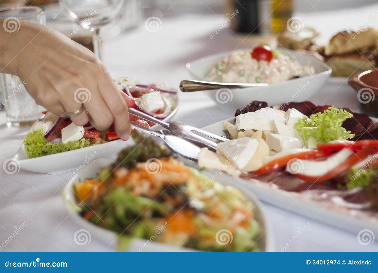 Assorted appetizers stock photo. Image of human, food - 34012974