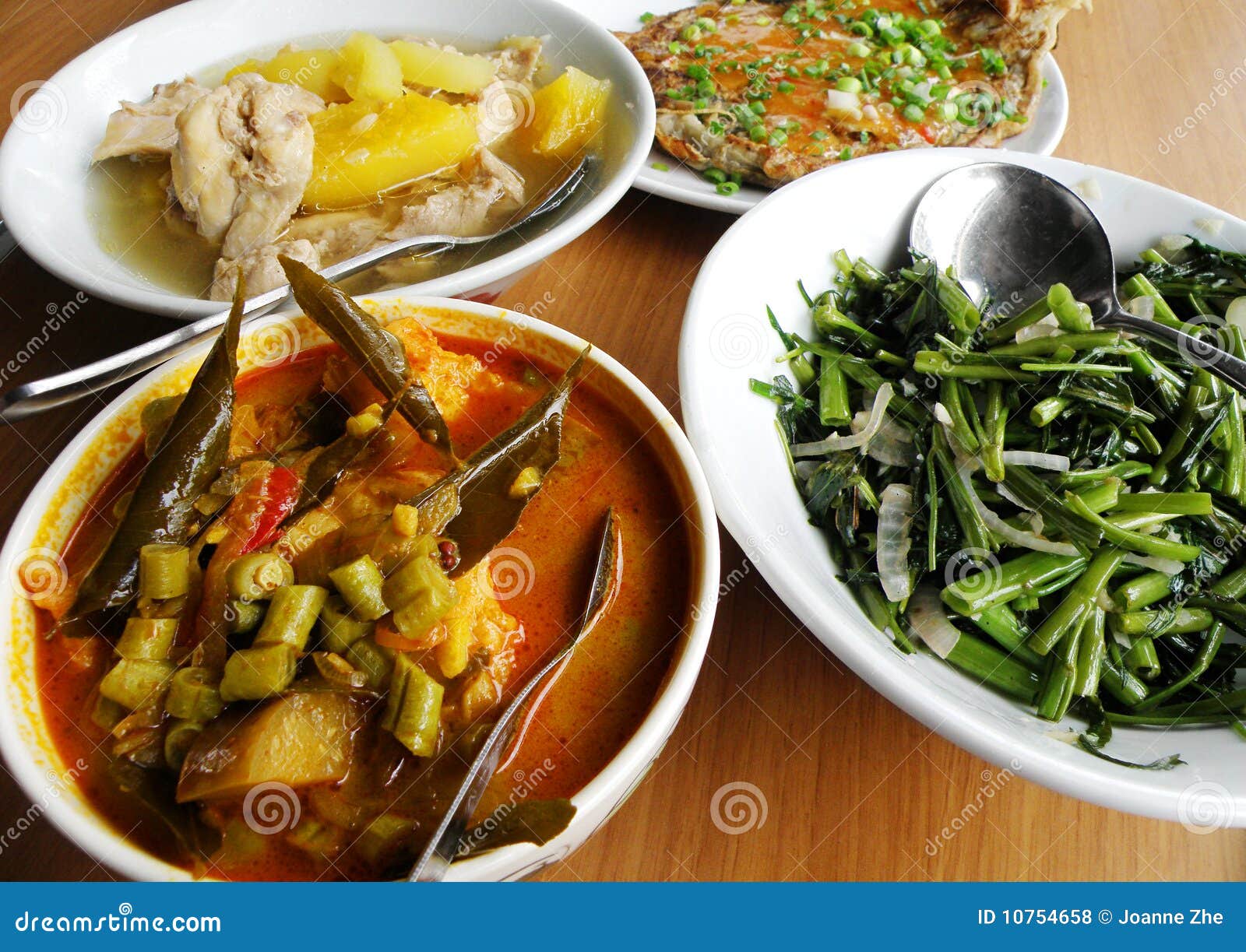 Assorted Asian Cuisine Dishes Stock Photo - Image of delicacy, colour ...