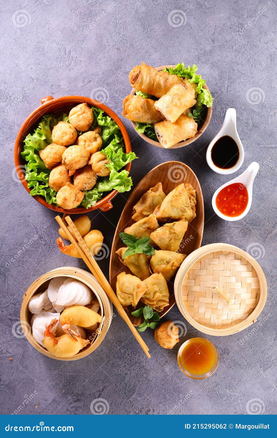 Assorted of asian food stock photo. Image of collection - 215295062