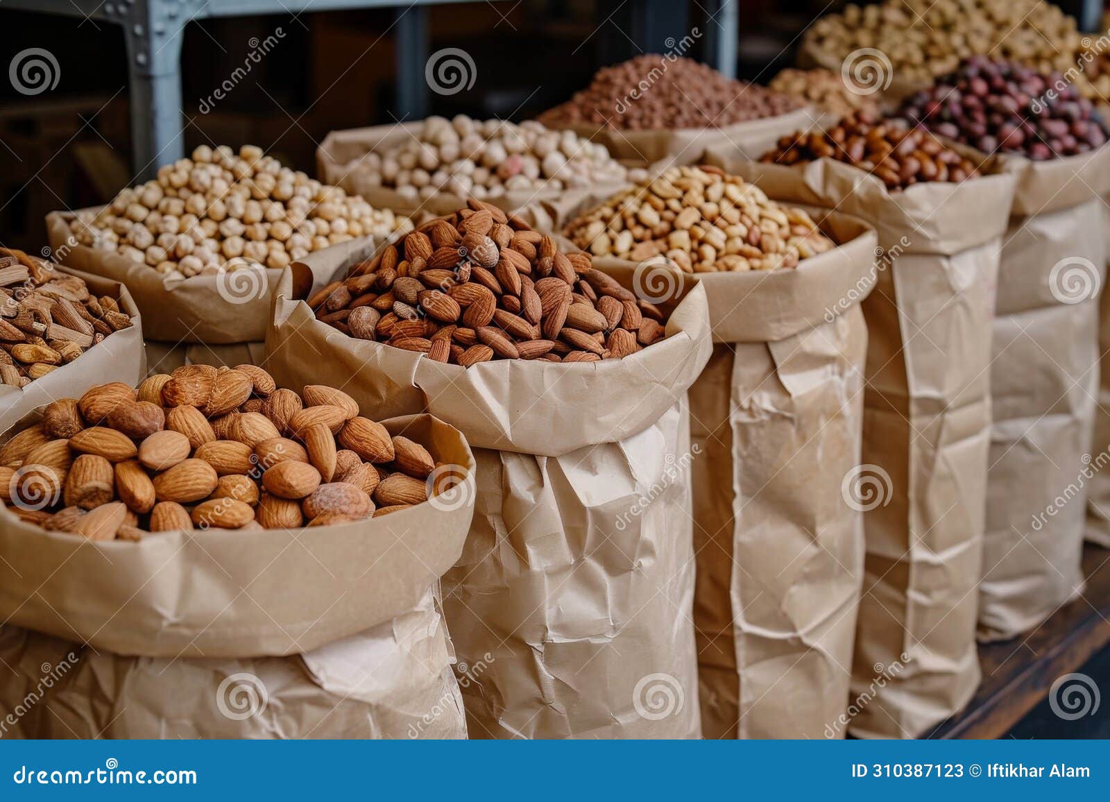 Assorted Bags Filled with Different Types of Nuts, Protein-packed Nut ...