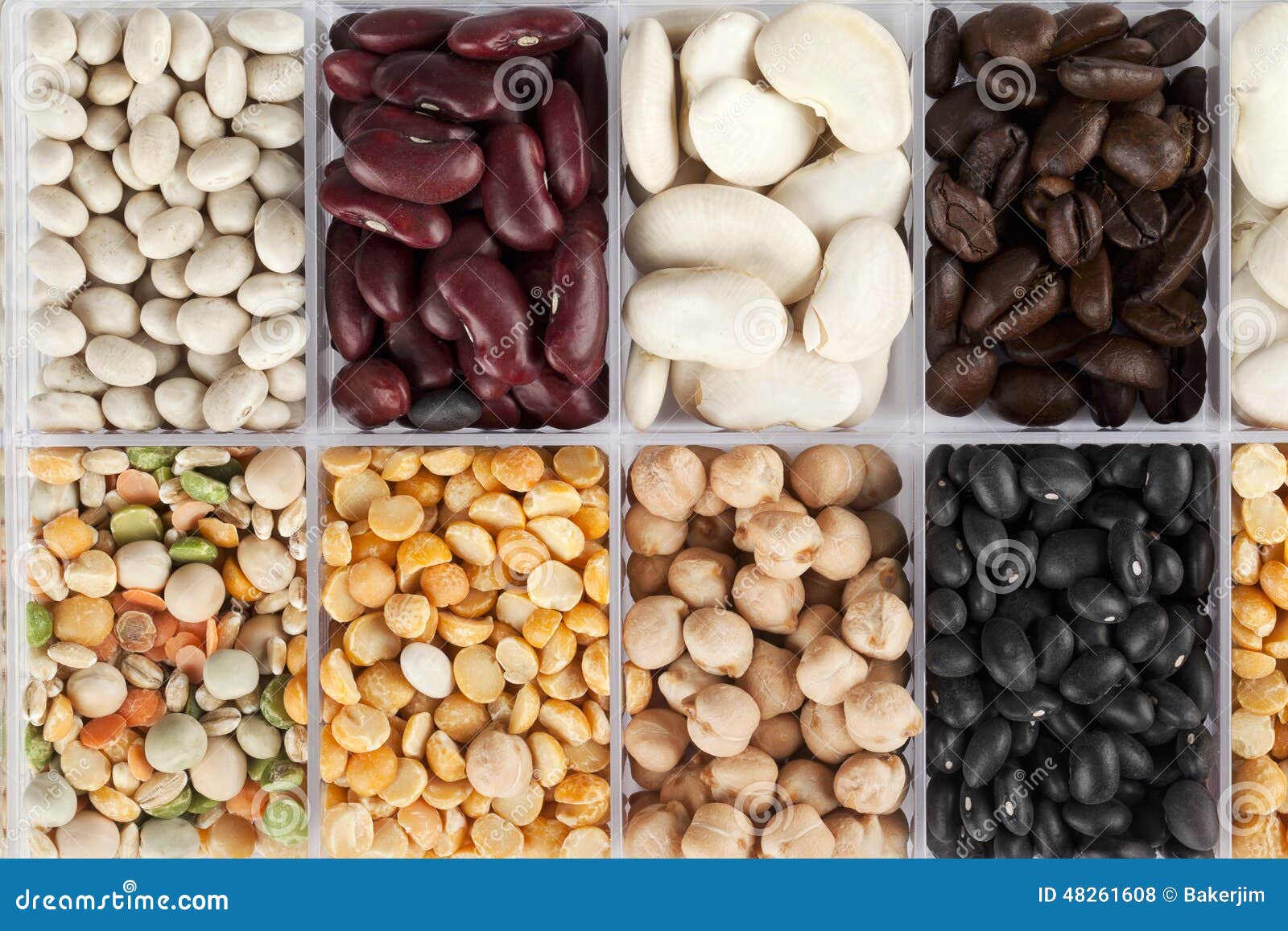 Assorted beans and peas stock photo. Image of assorted - 48261608