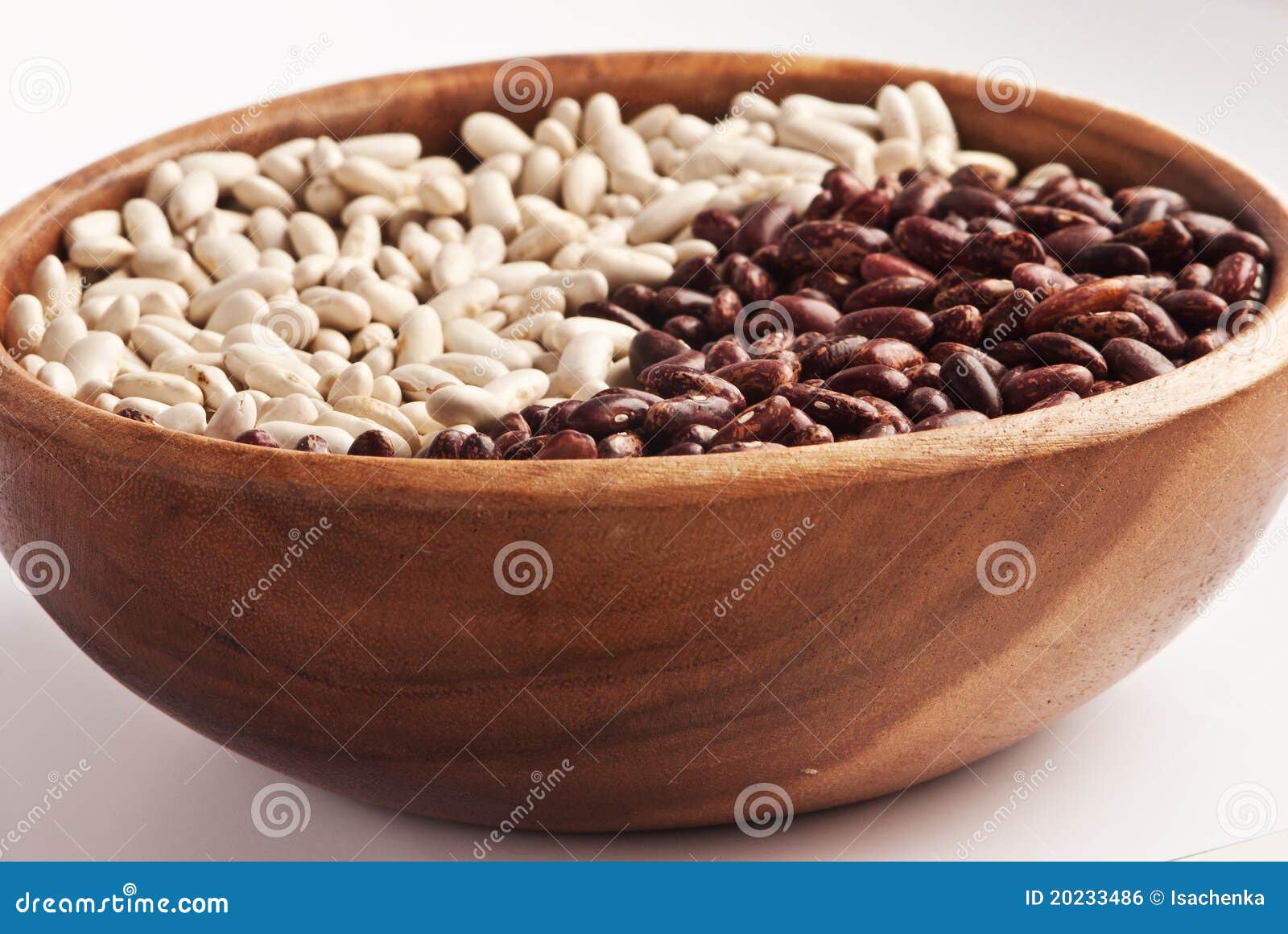 Assorted Beans in the Wooden Bowl Stock Photo - Image of cooked ...