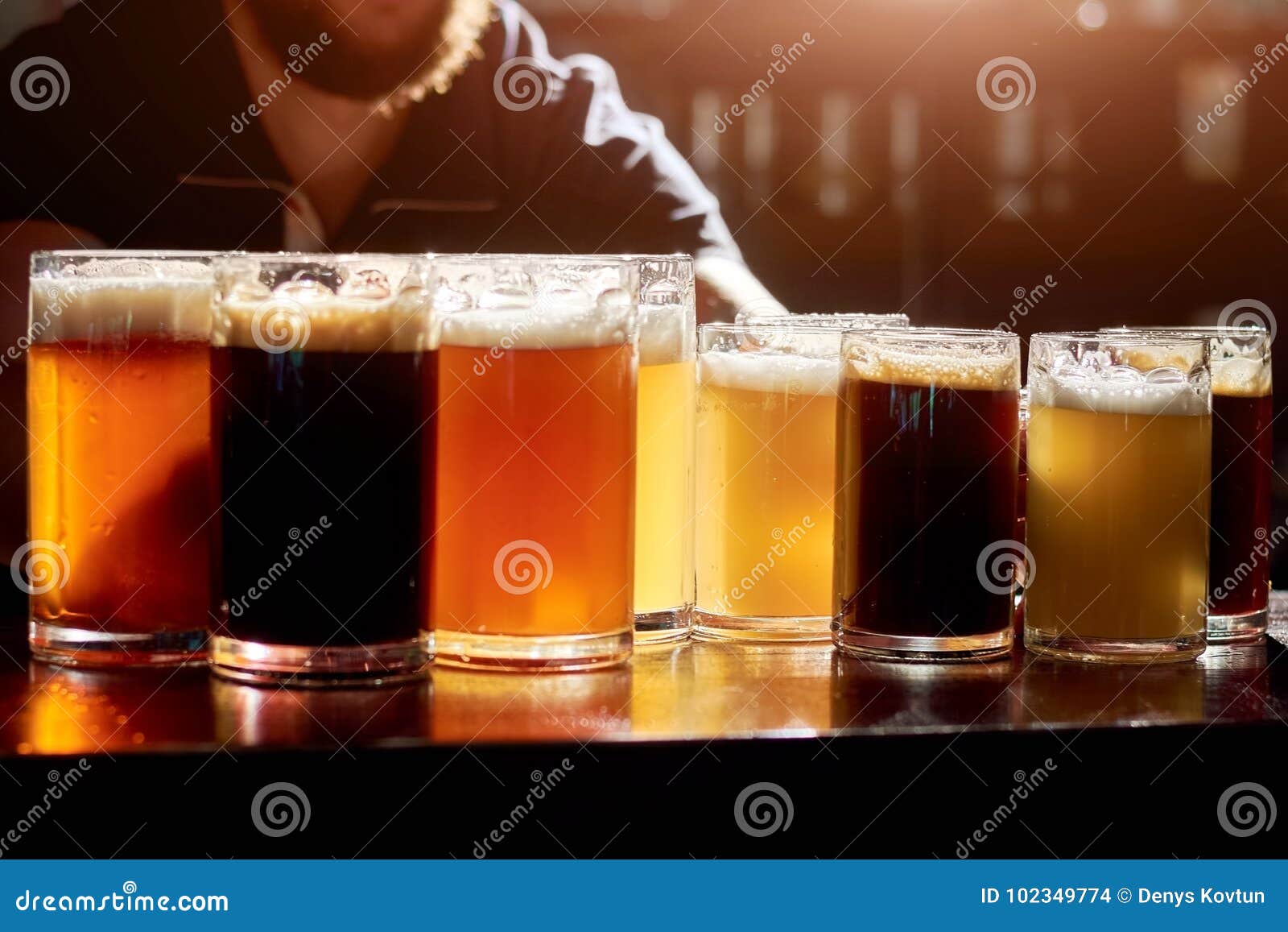 Assorted Beers for Tasting. Stock Photo - Image of cider, brewery ...
