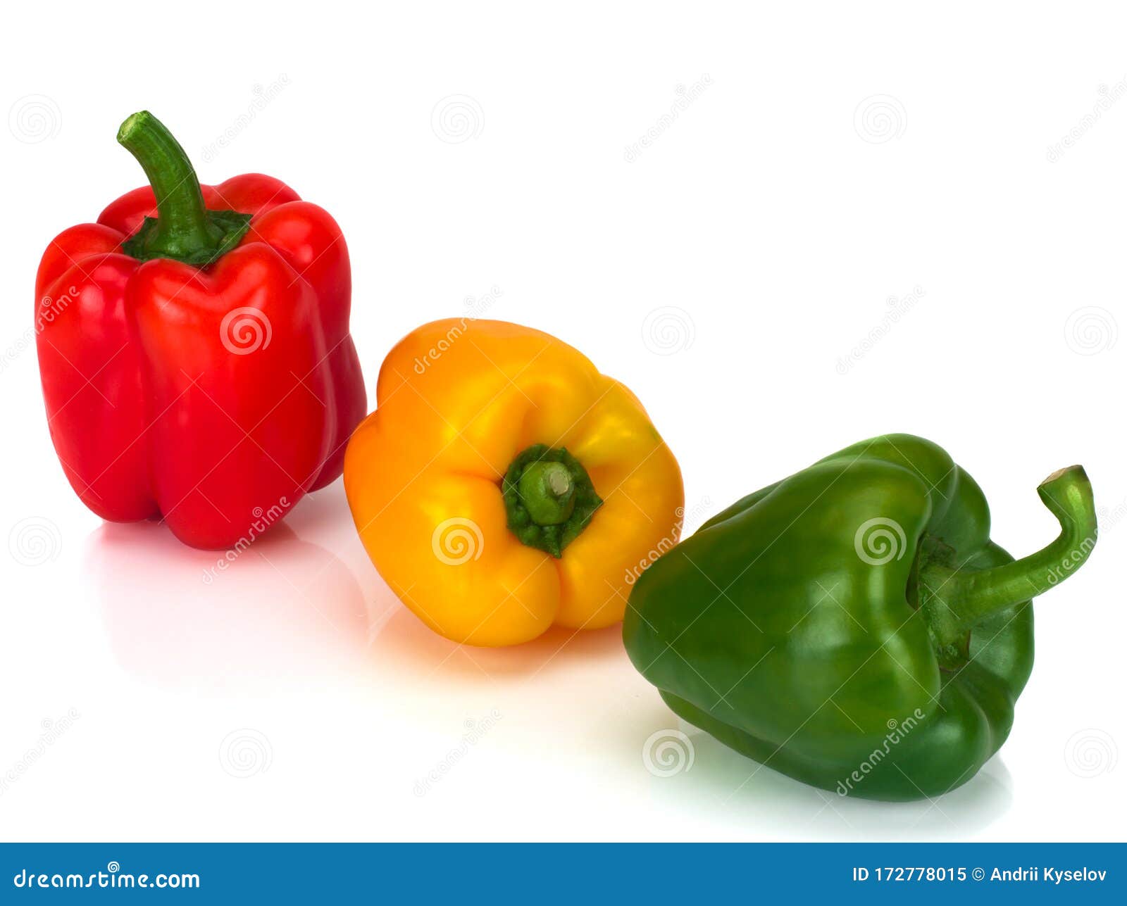 Assorted Bell Peppers Isolated on a White Stock Image - Image of ...