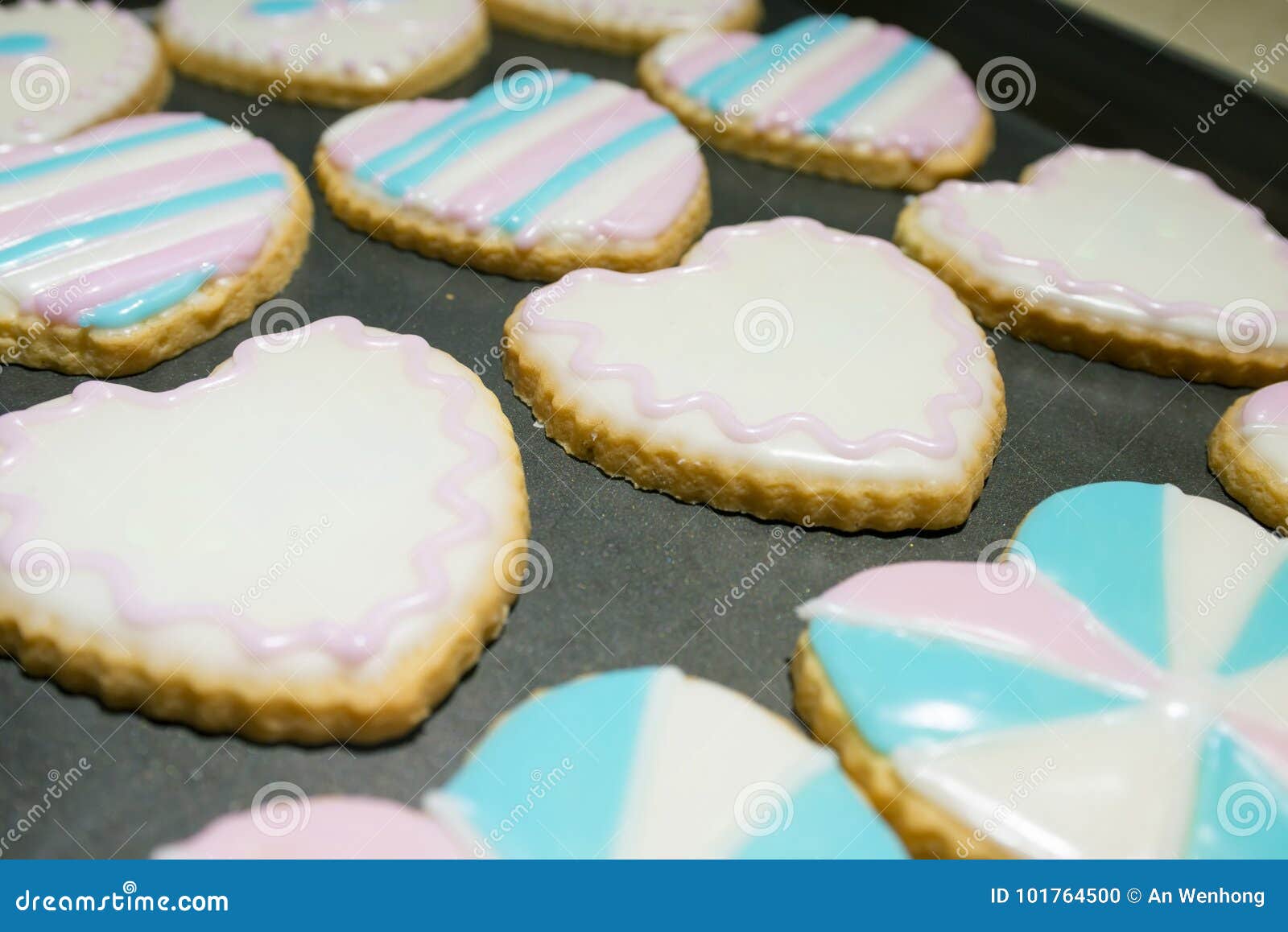 Assorted biscuits stock photo. Image of assorted, icing - 101764500