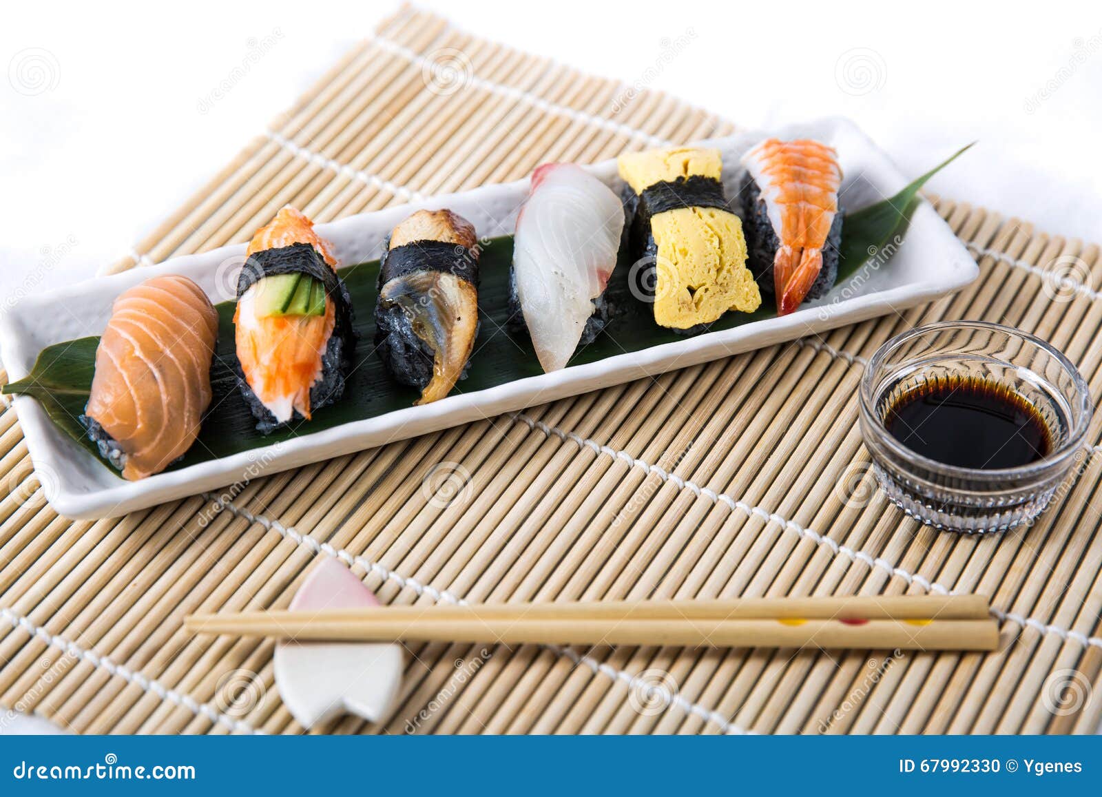 Assorted Black Sushi stock photo. Image of ball, delicacy - 67992330