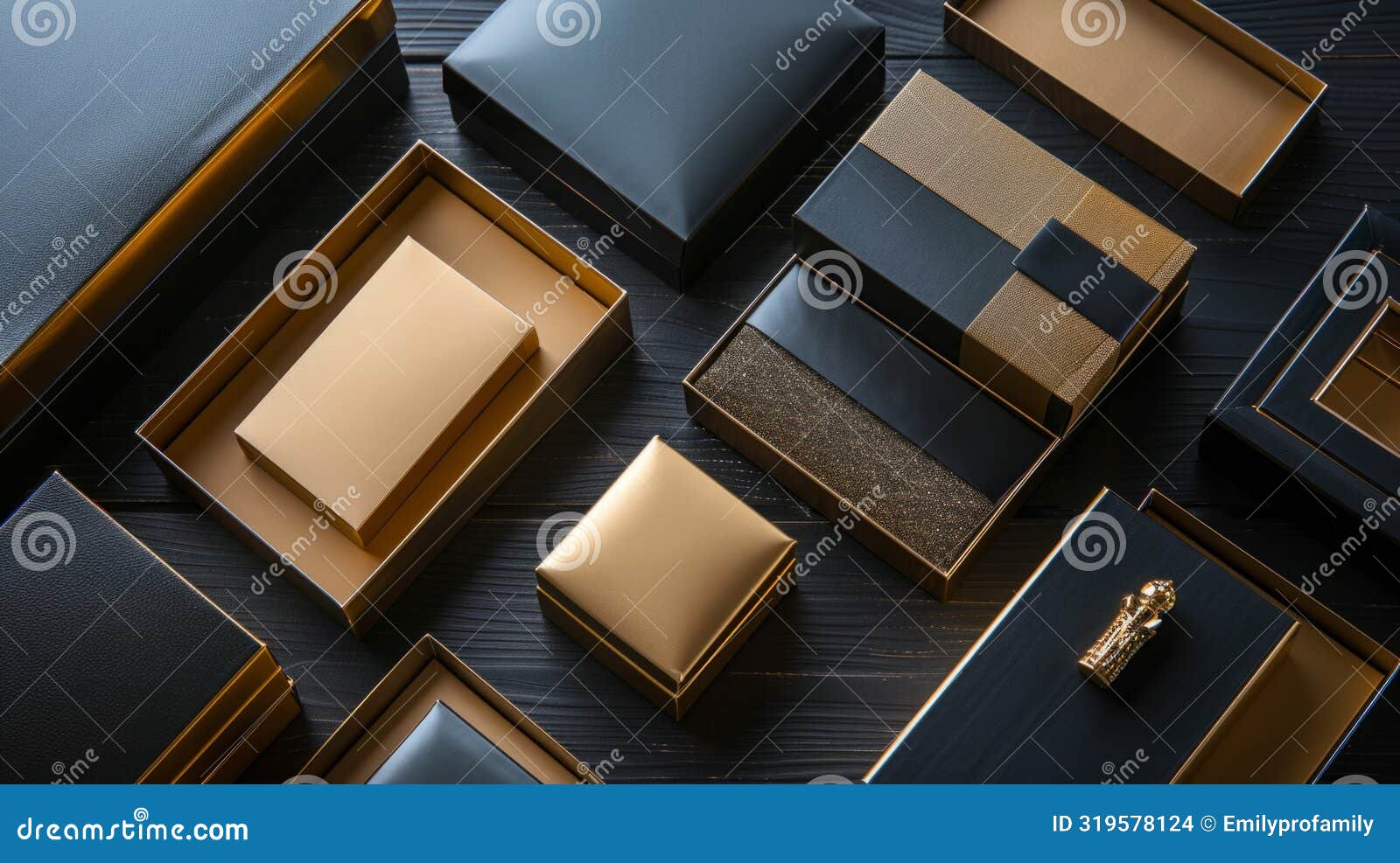 Assorted Boxes Arranged on Table Stock Photo - Image of open, packaging ...
