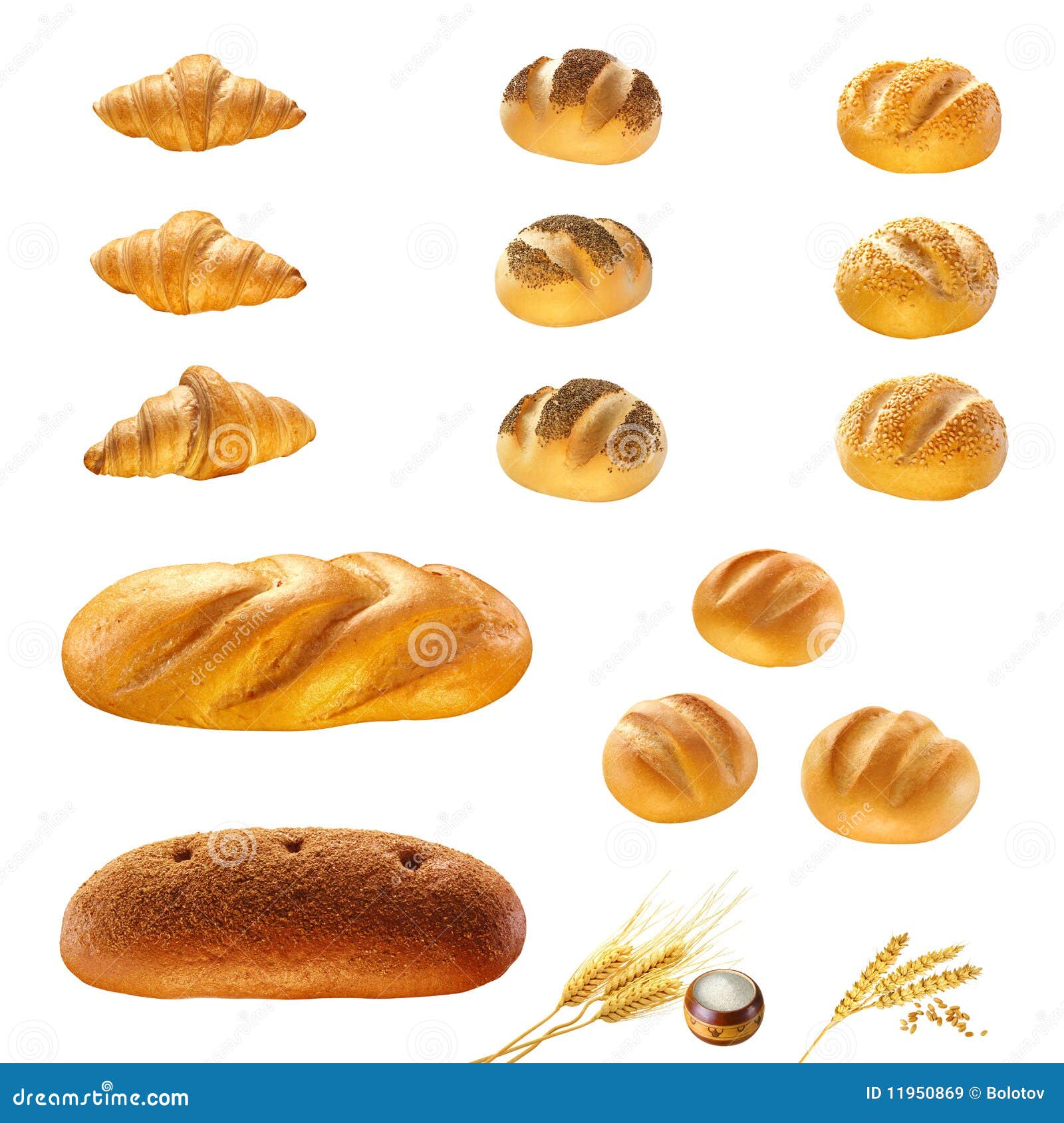Assorted bread stock image. Image of bakery, gold, healthy - 11950869