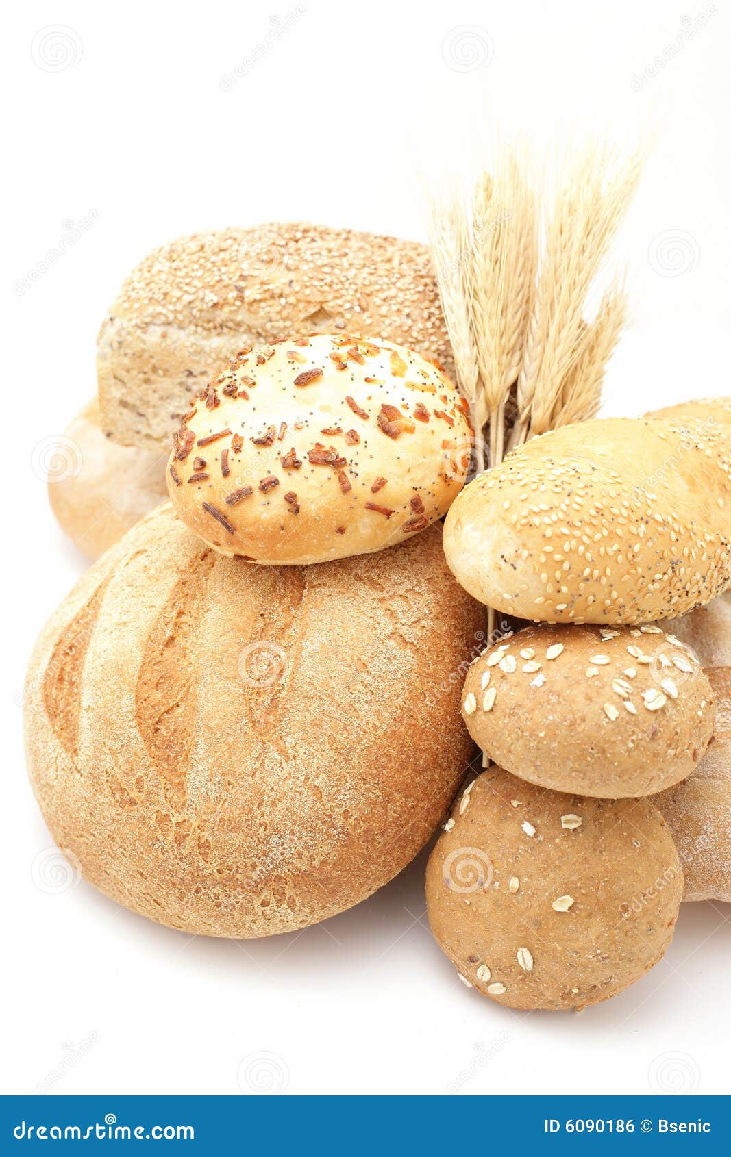 Assorted bread stock photo. Image of grain, freshly, bakery - 6090186