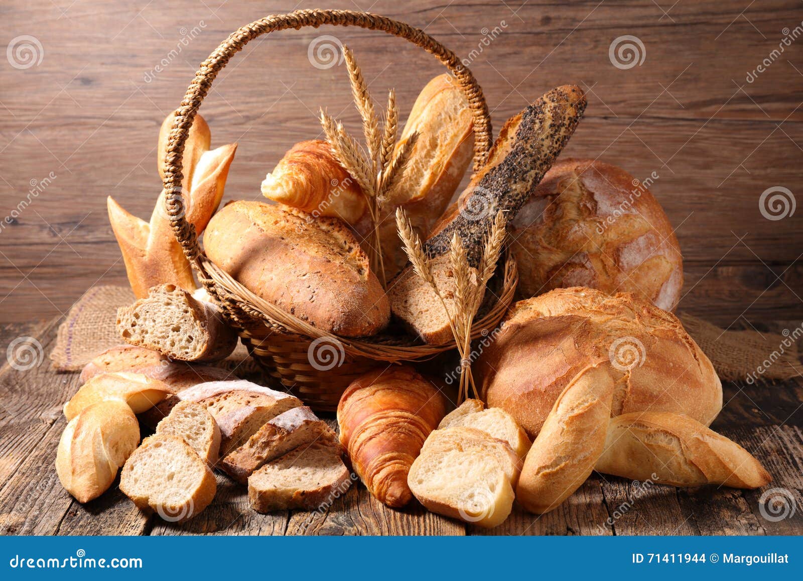 Assorted Bread In Basket Royalty-Free Stock Photo | CartoonDealer.com ...