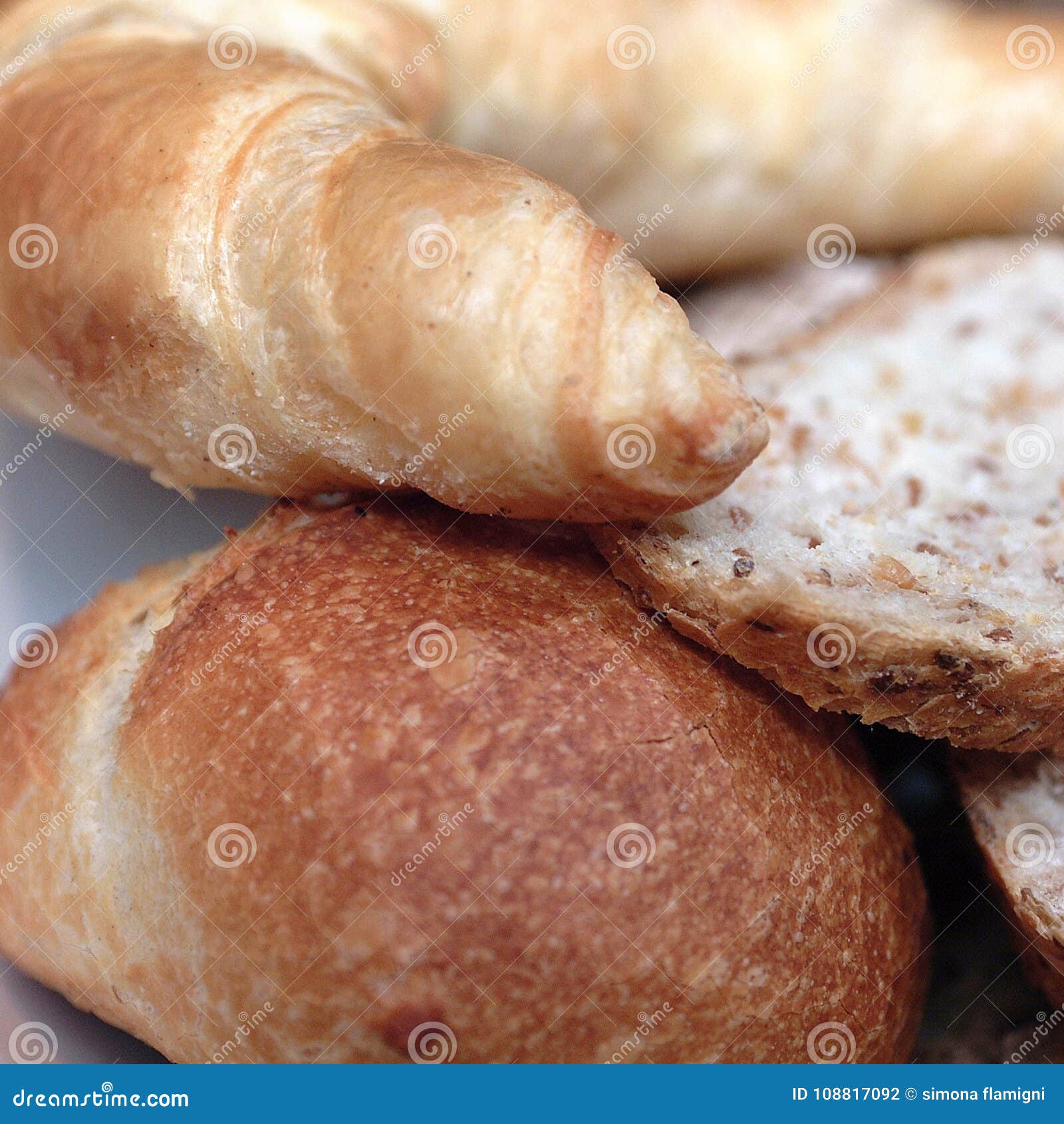 Assorted Bread for Breakfast Stock Photo - Image of crust, background ...